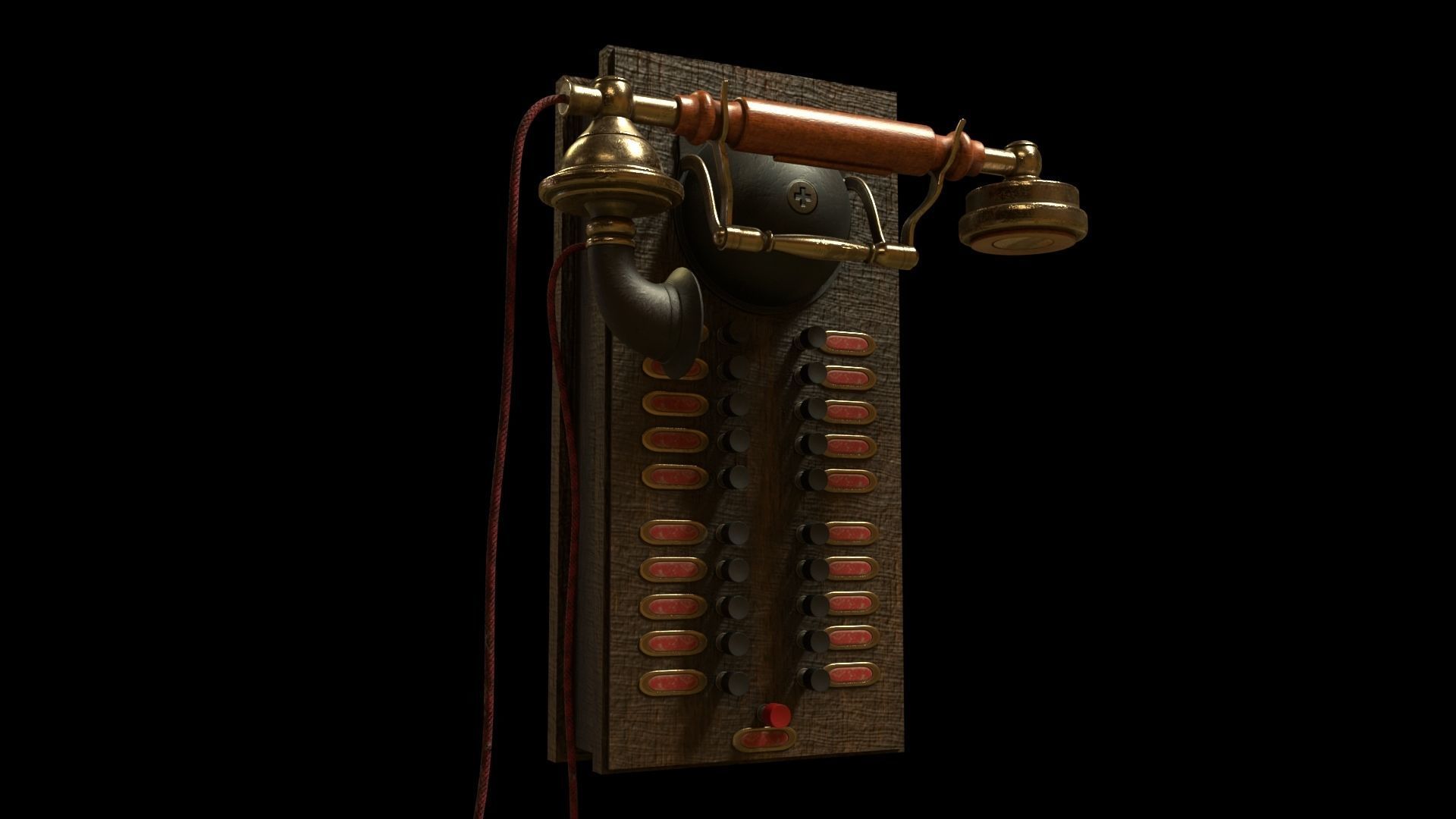Vintage Intercom 3D model | CGTrader