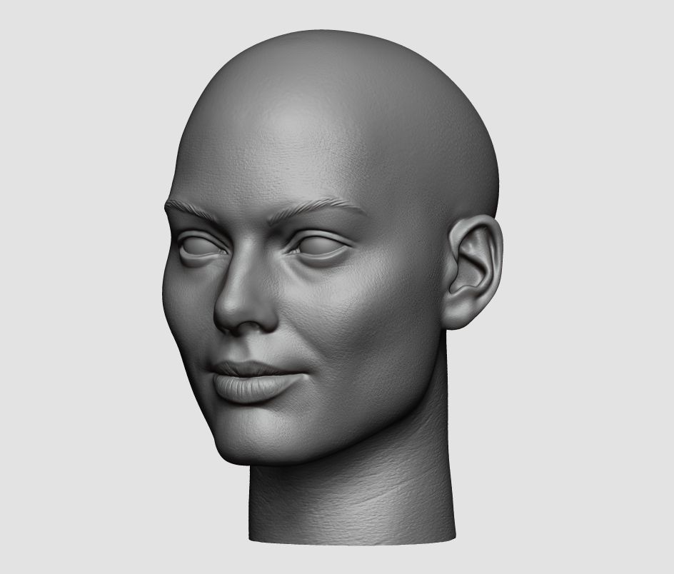 Harley Quinn 3D printable head bold head 3D model 3D printable | CGTrader