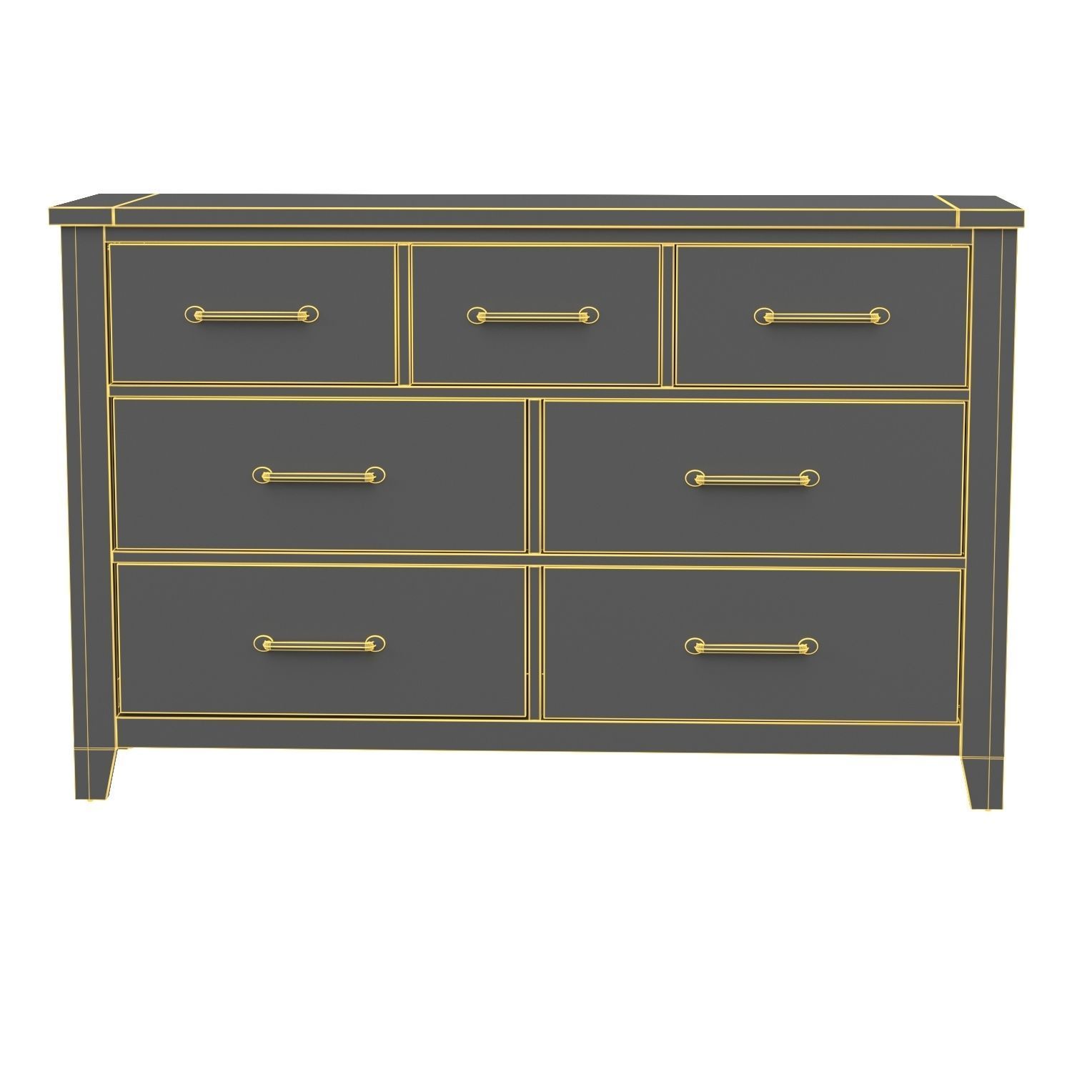 Dresser 1957-5 3D model | CGTrader