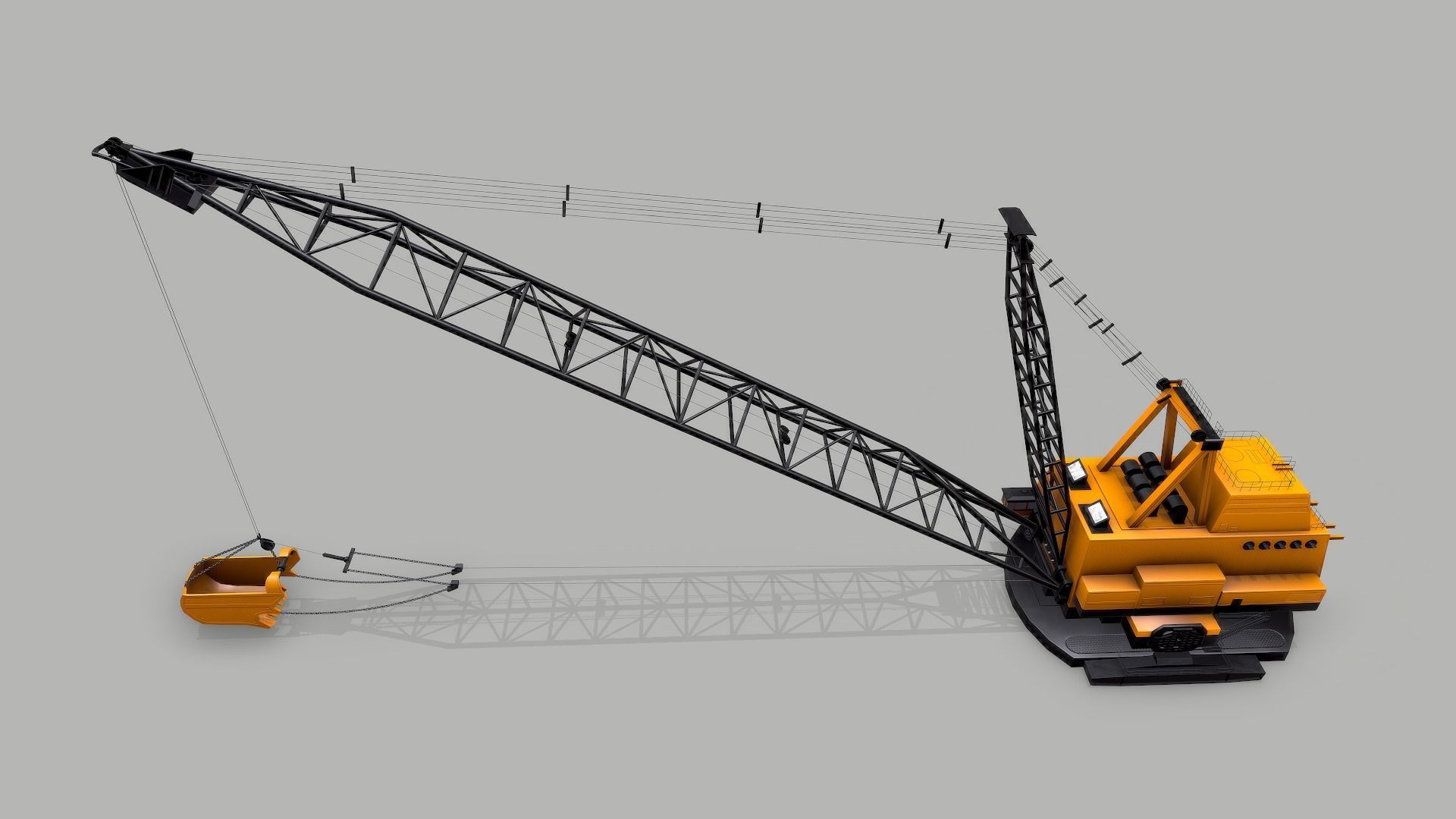 3D model Industrial Vehicle Dragline VR / AR / low-poly | CGTrader