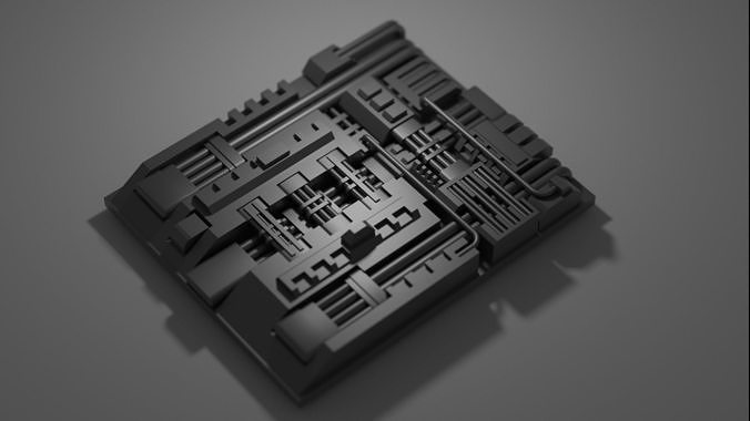 Sci-fi Greeble Panel 3D model | CGTrader