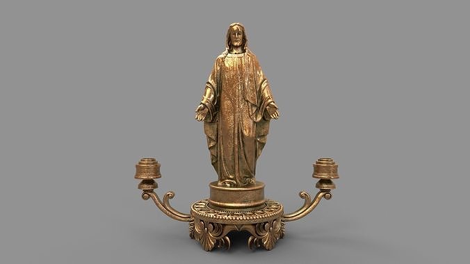 jesus candle holder 3D model | CGTrader