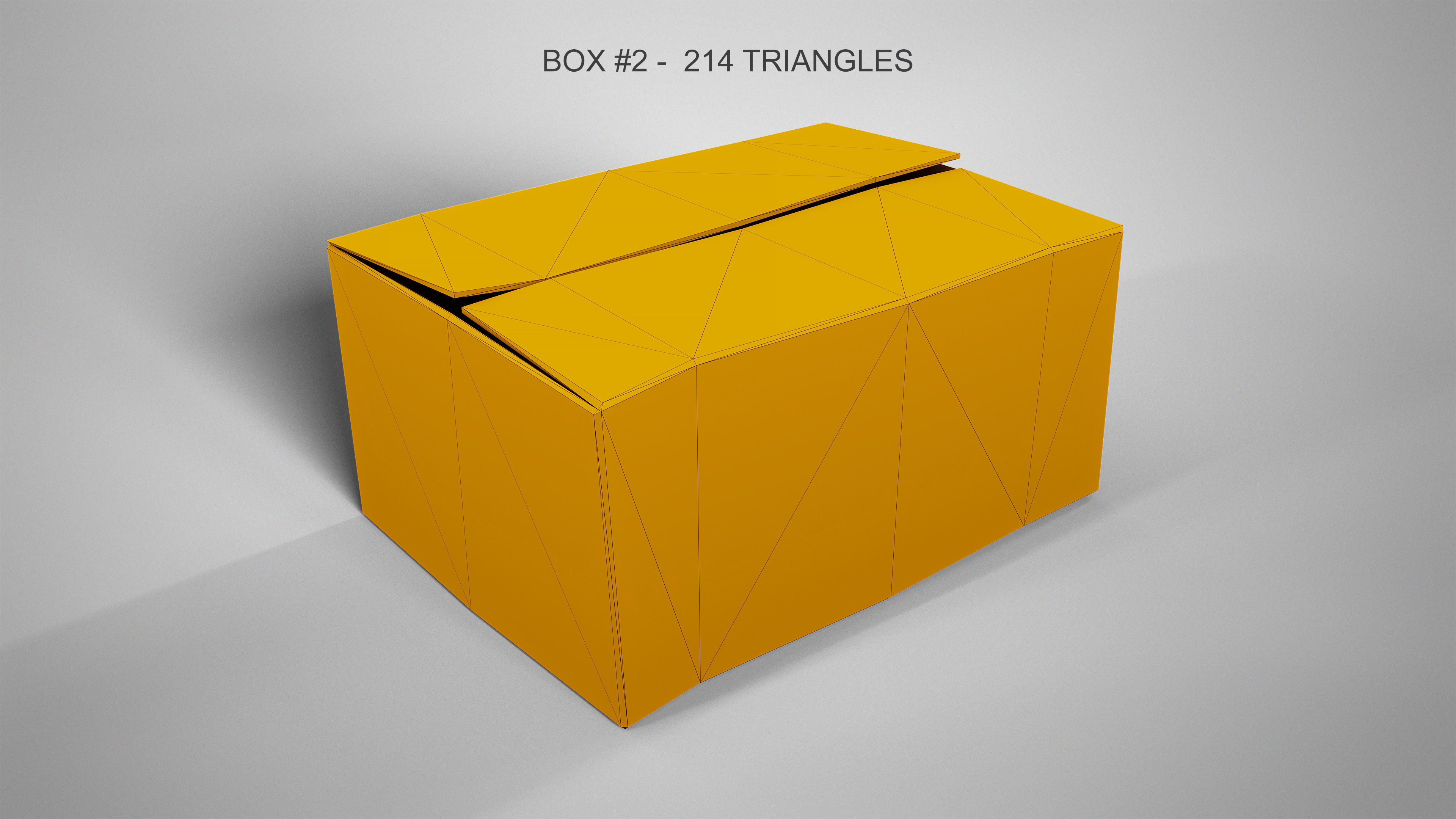 3D model Set of 3 Cradboard Boxes - PBR Low-Poly Game Ready Storage Box ...