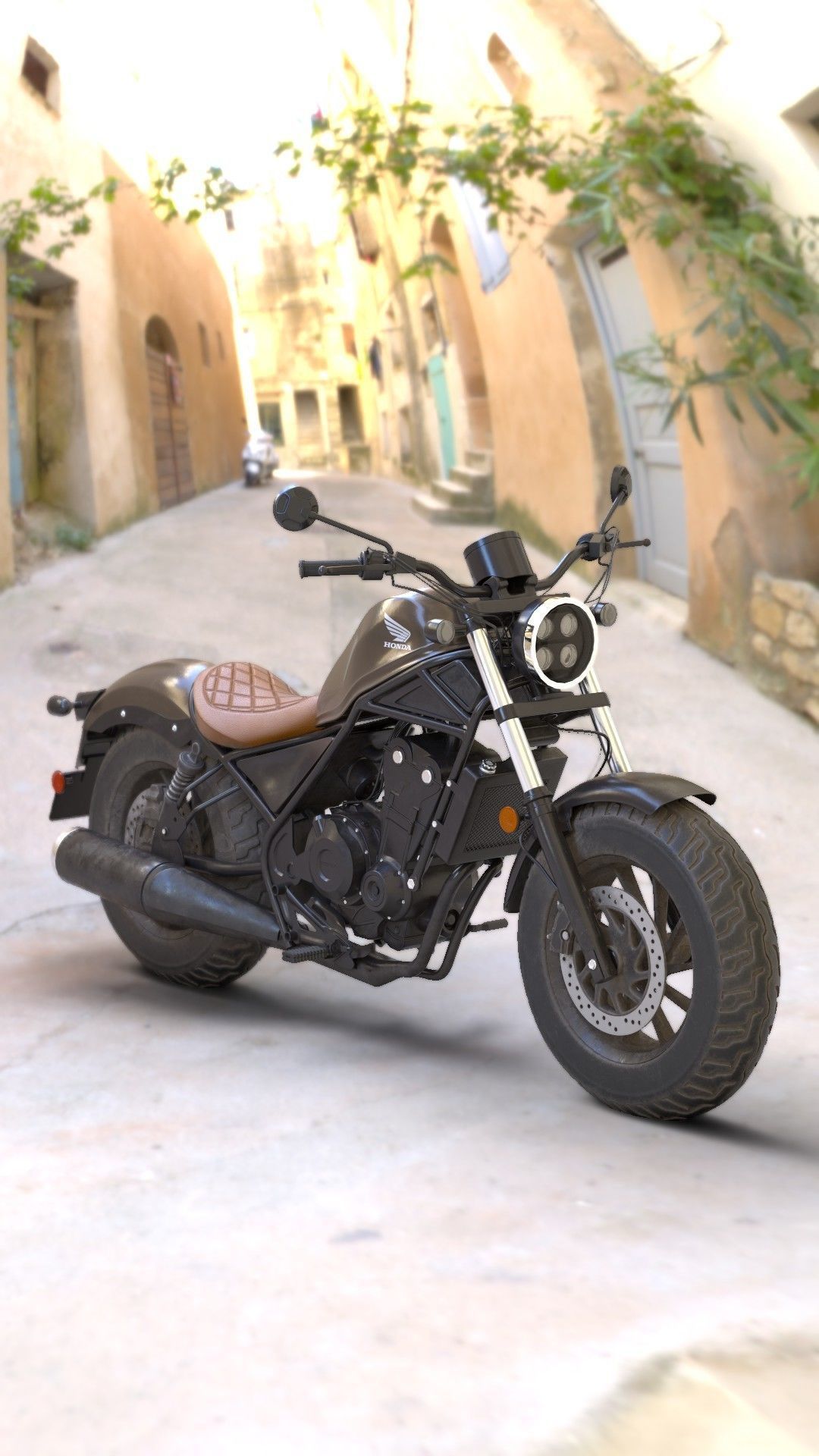 motorcycle honda Rebel 500 with high quality PBR textures 3D model ...