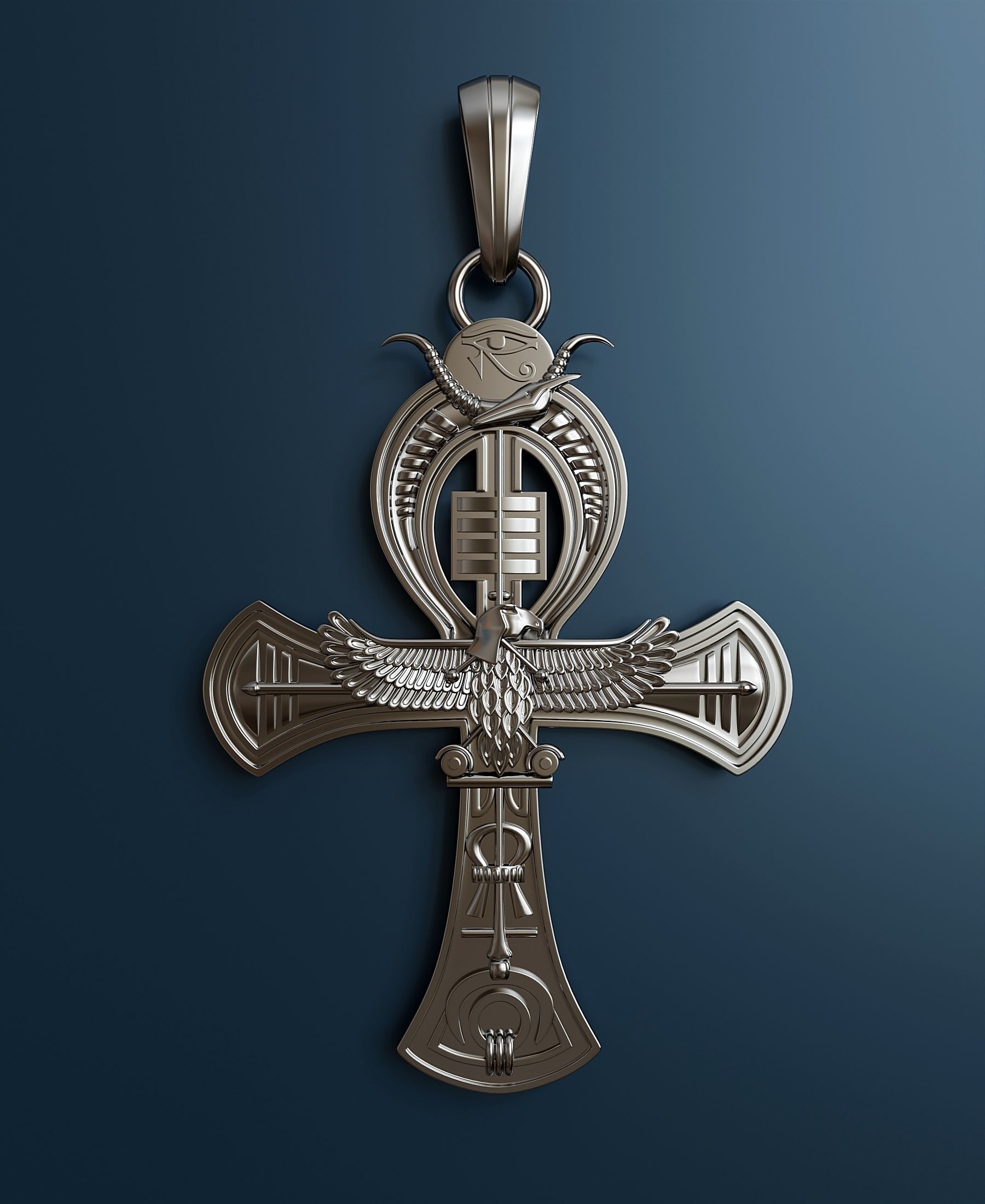 Cross egyptian symbol Ankh 3D model | CGTrader