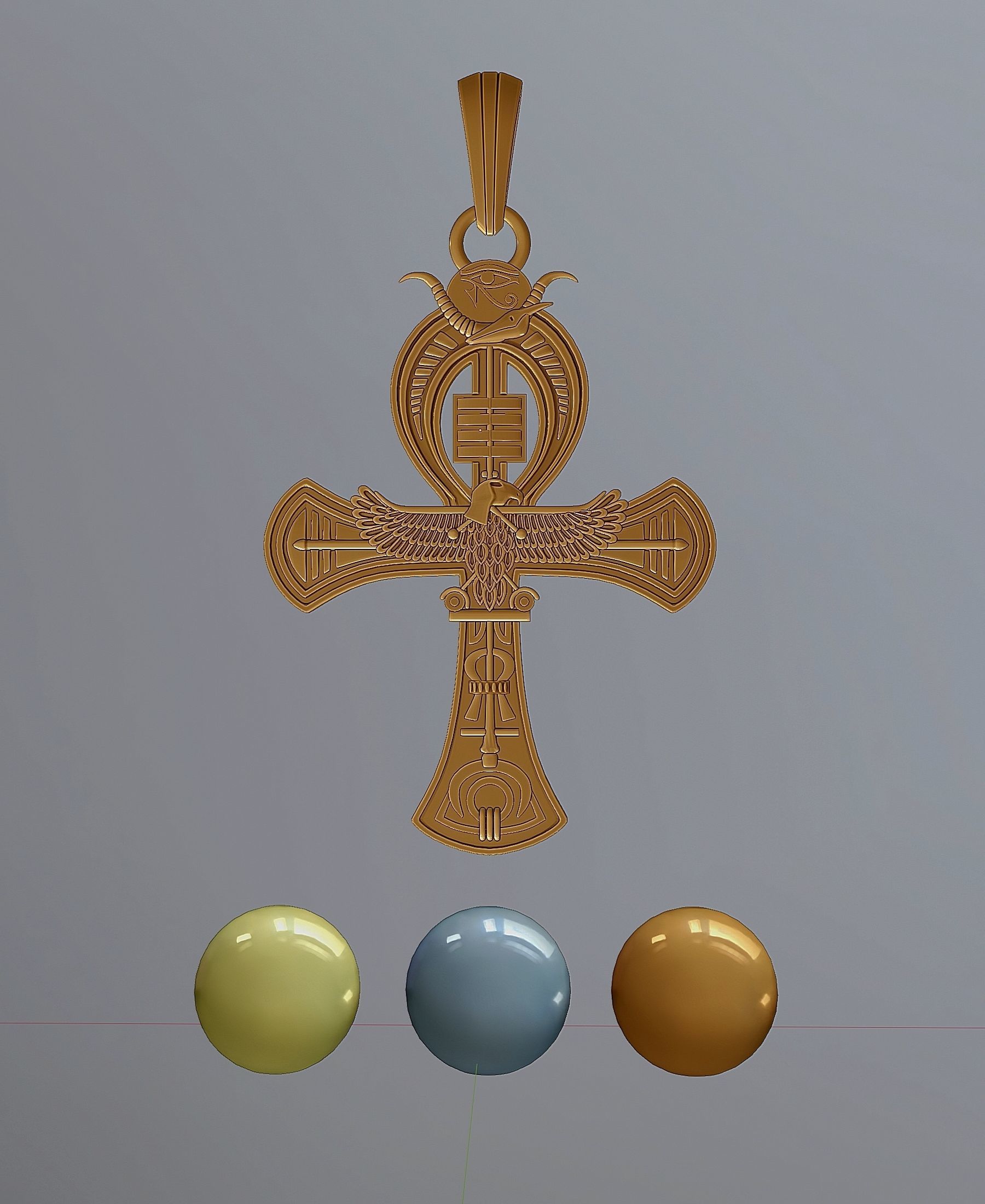 Cross egyptian symbol Ankh 3D model | CGTrader
