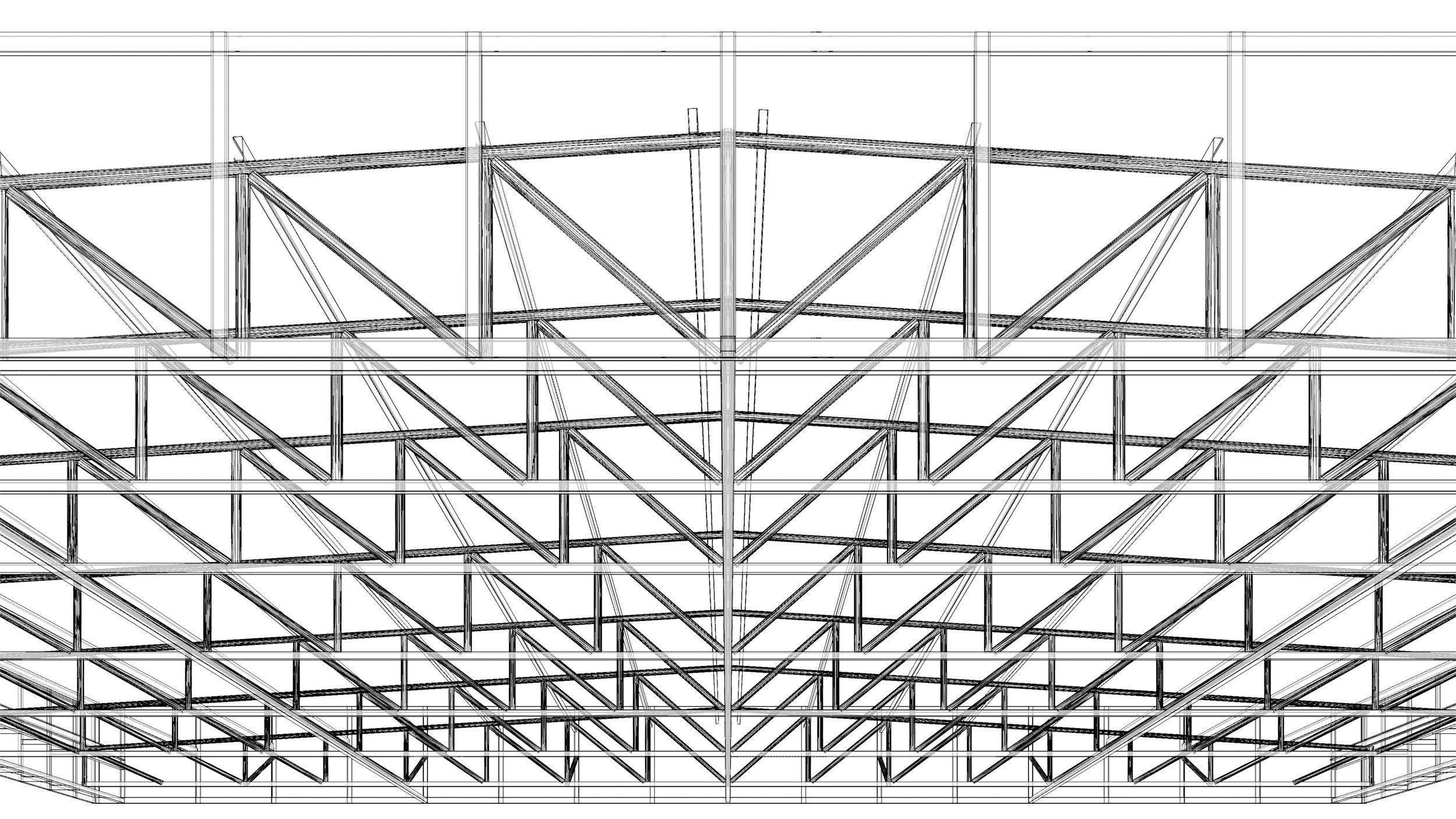 Roof structure 3D model | CGTrader