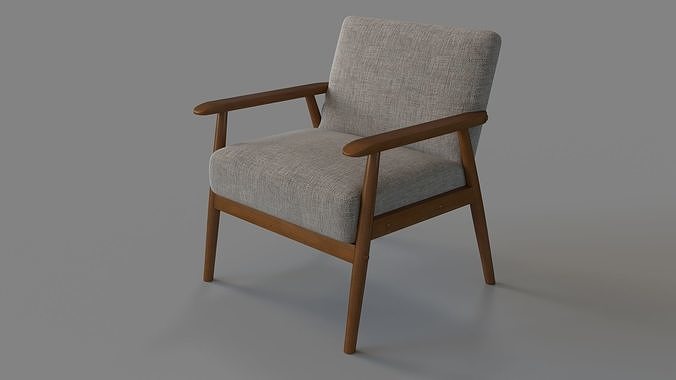 Pulaski Home Comfort Mid Century Modern Wood Frame Accent Chair 3D ...