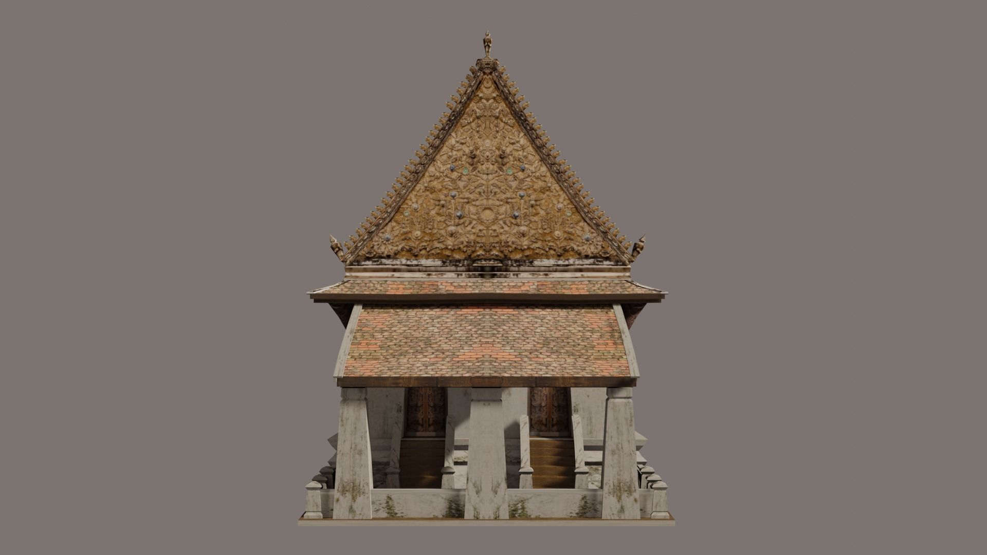 3D model Ancient-thai temple VR / AR / low-poly | CGTrader