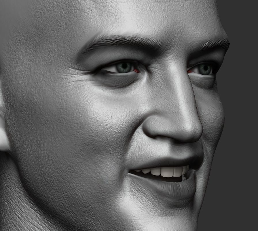 Elvis Presley Sixth scale bald head 3D printable model 3D model 3D ...