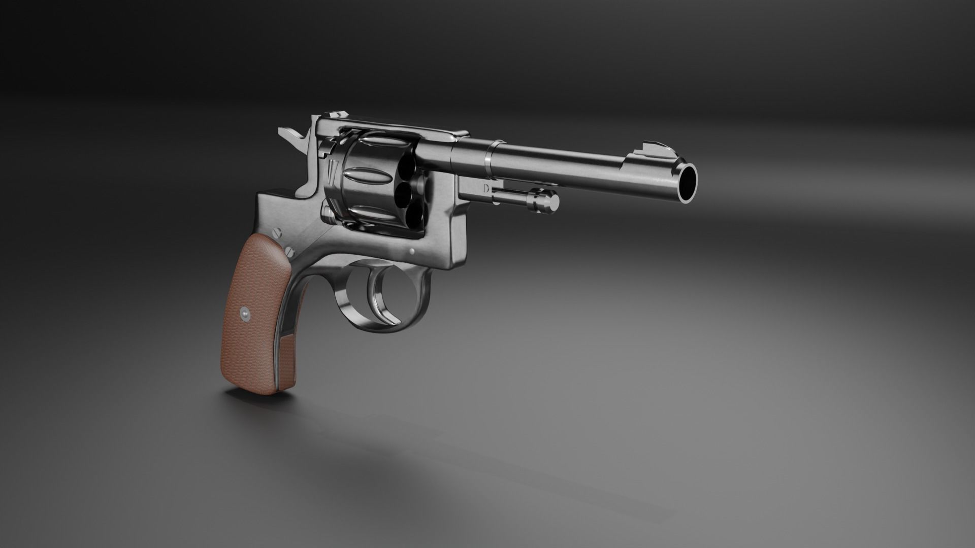 3D model Revolver Nagan VR / AR / low-poly | CGTrader