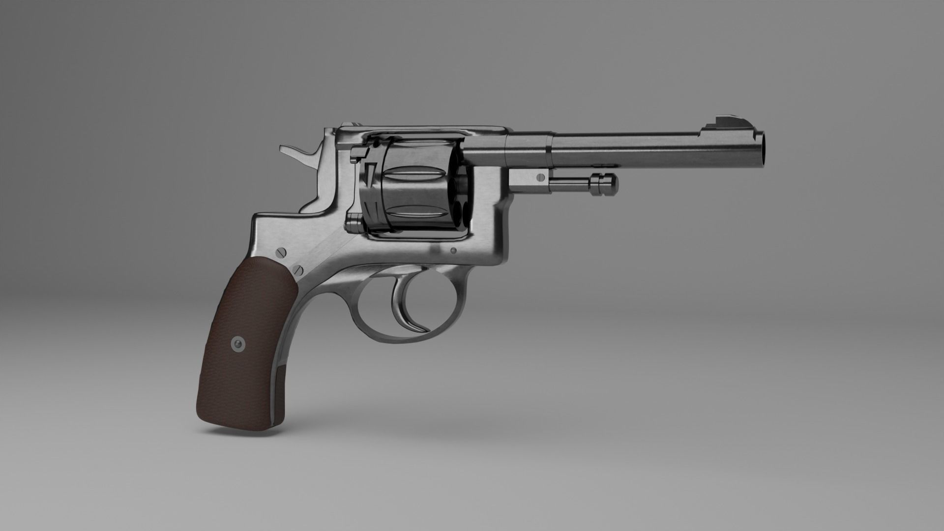 3D model Revolver Nagan VR / AR / low-poly | CGTrader
