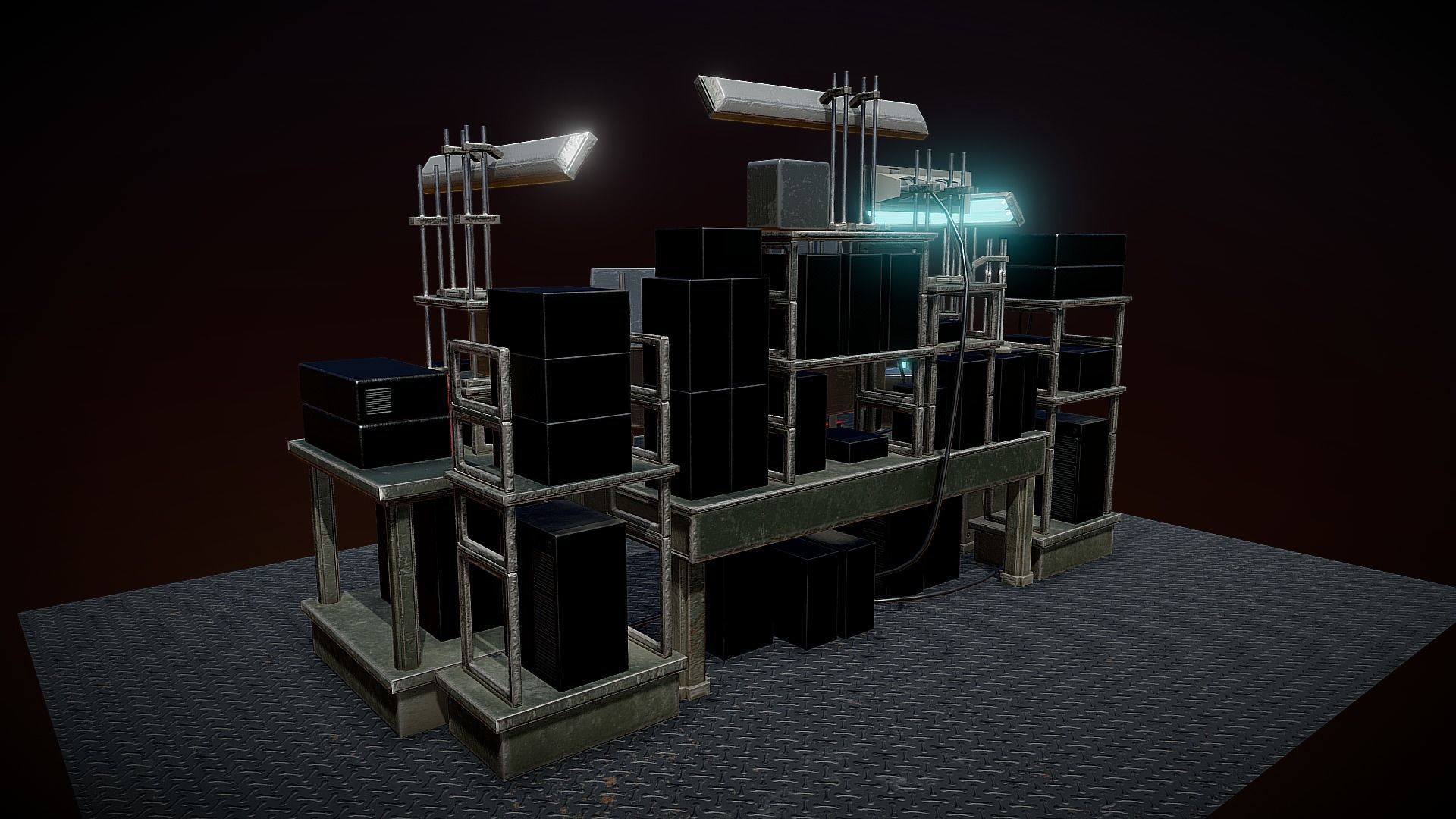 3D model Retro Computer Workstation VR / AR / low-poly | CGTrader