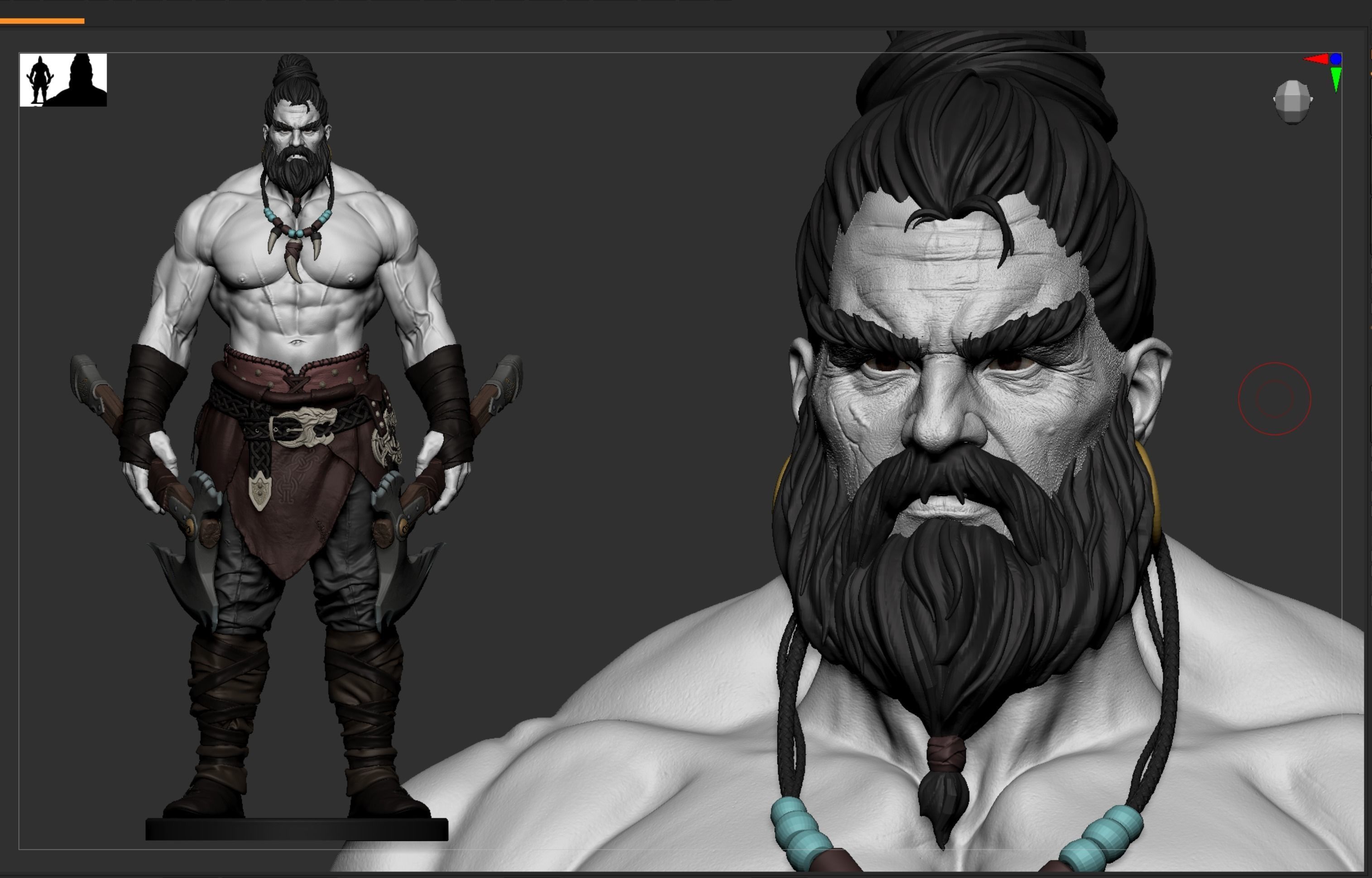 Barbarian Destroyer - Highpoly model 3D model | CGTrader