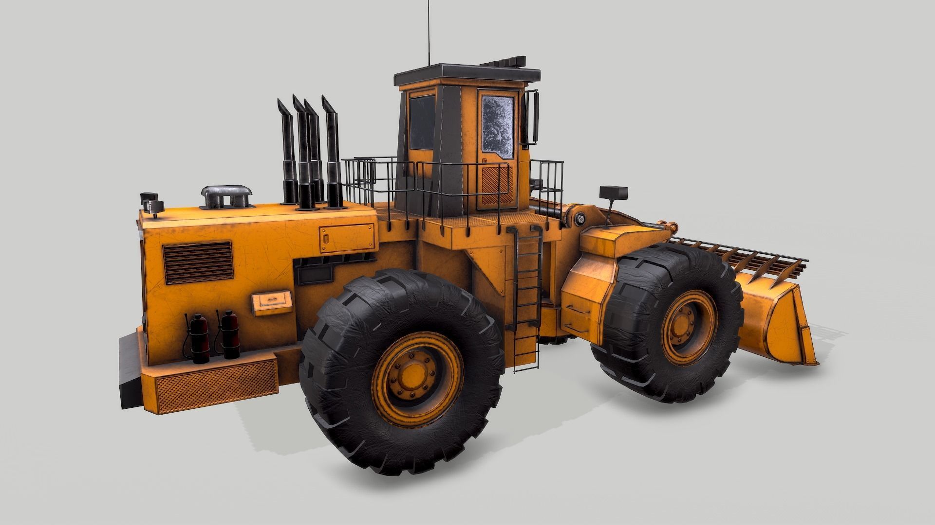 3D model Old Industrial Vehicle Loader VR / AR / low-poly | CGTrader