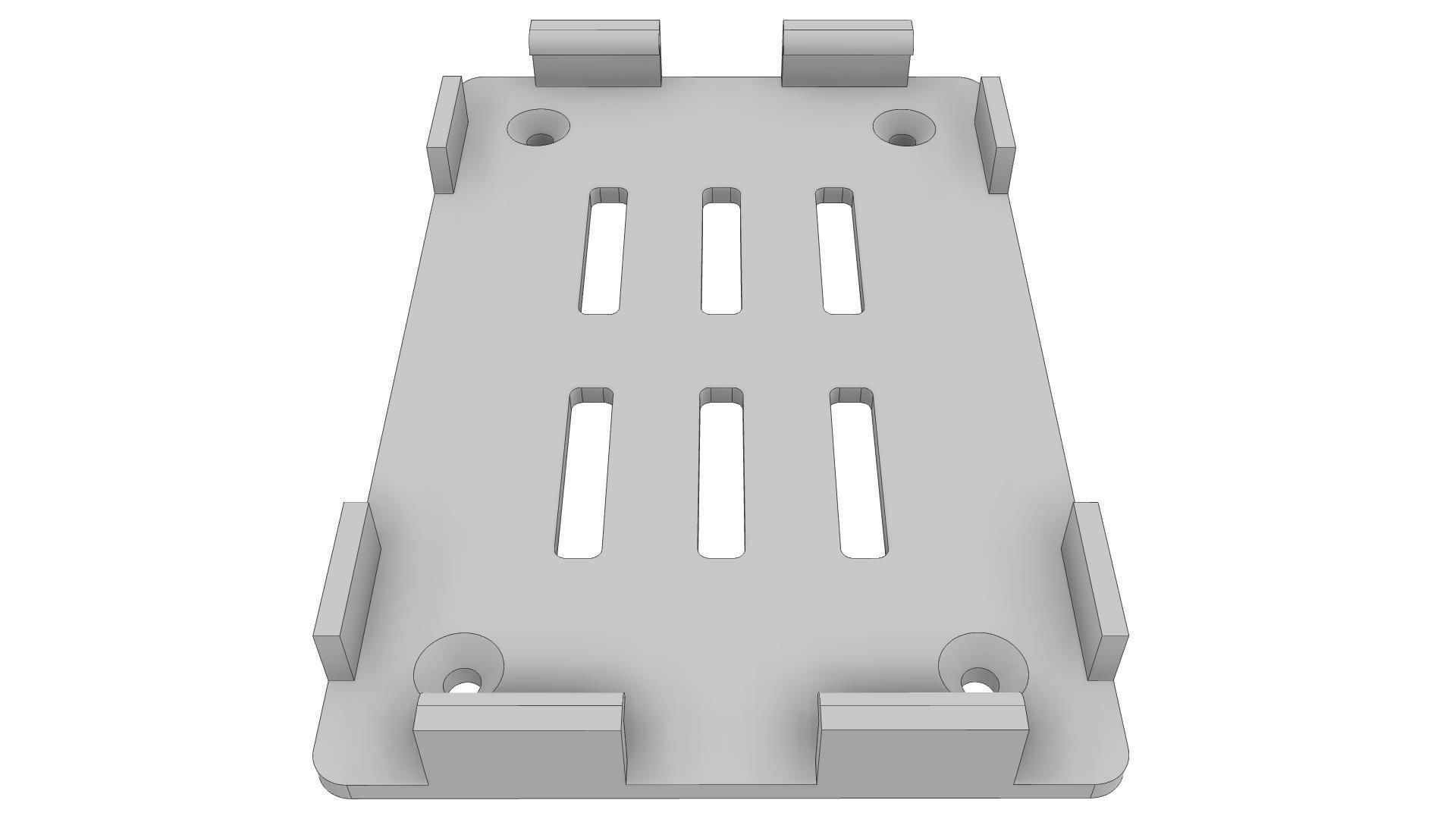 Support for Raspberry Pi 3 with radiator only 3D model 3D printable ...