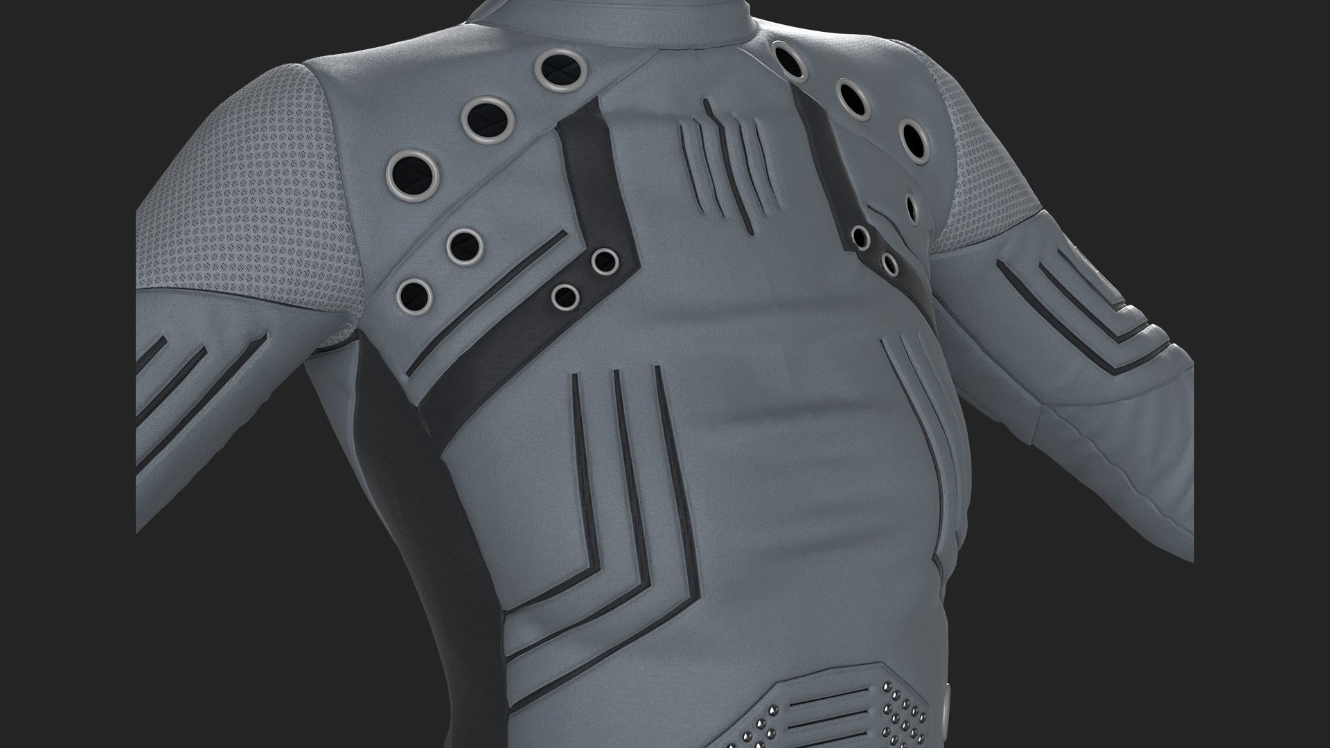 Female Cyberpunk dress Marvelous Designer project 3D model | CGTrader