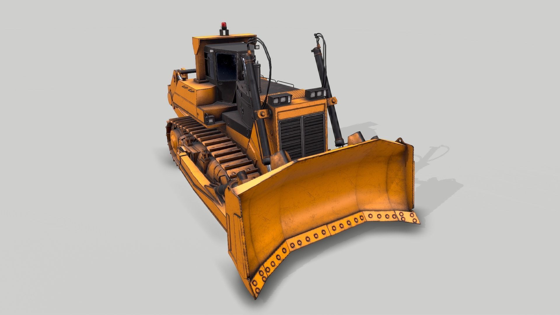 3D model Old Industrial Vehicle Dozer VR / AR / low-poly | CGTrader