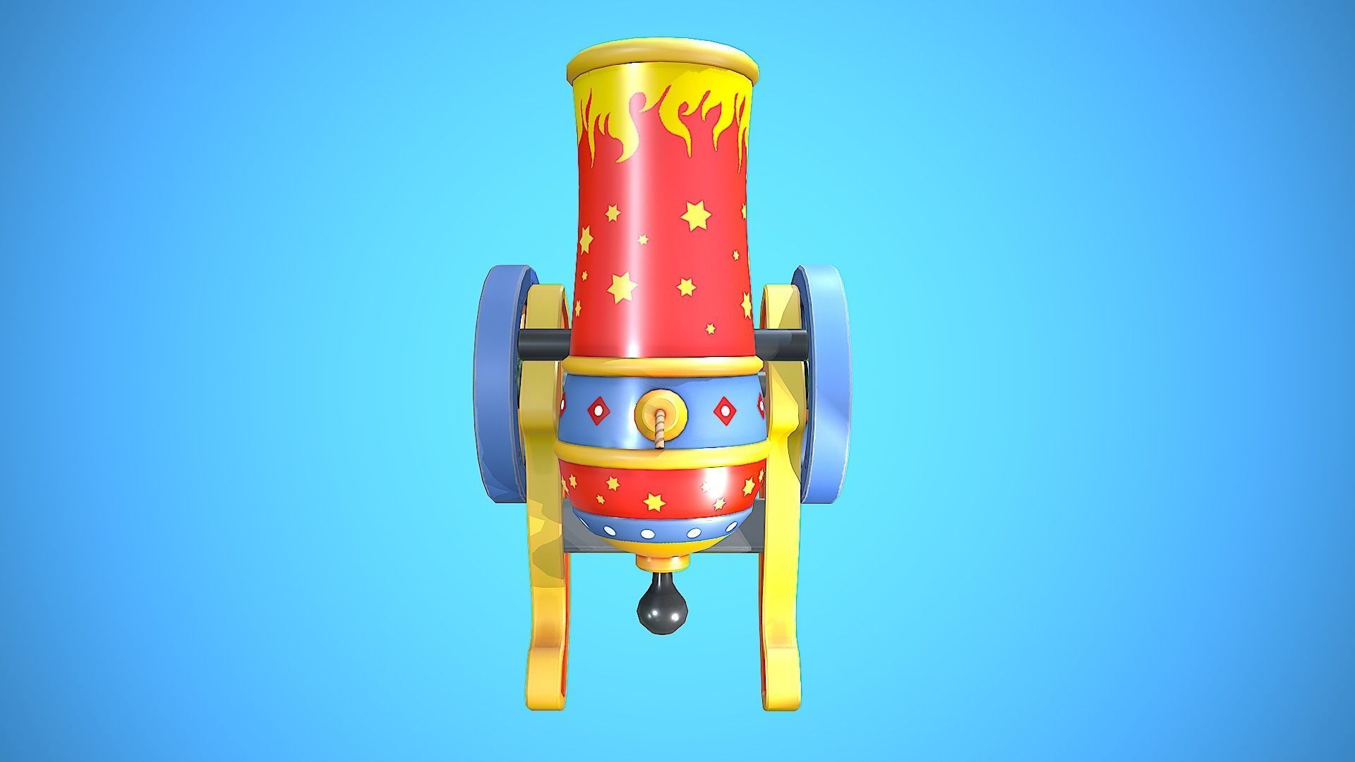 3D model CARNIVAL CANNON CIRCUS CARTOON STYLIZED VR / AR / low-poly ...