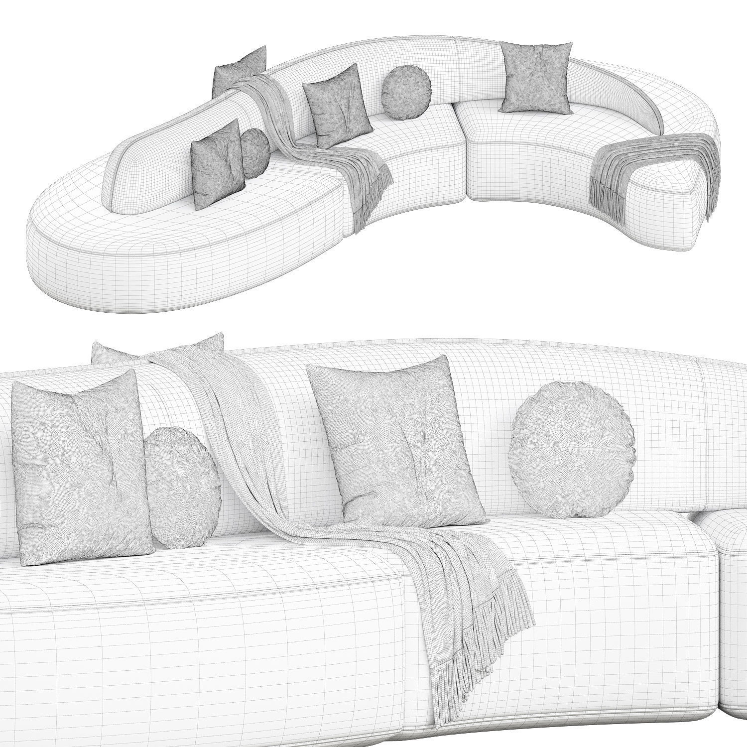 Wave Sofa by Gamma Dandy 3D model | CGTrader