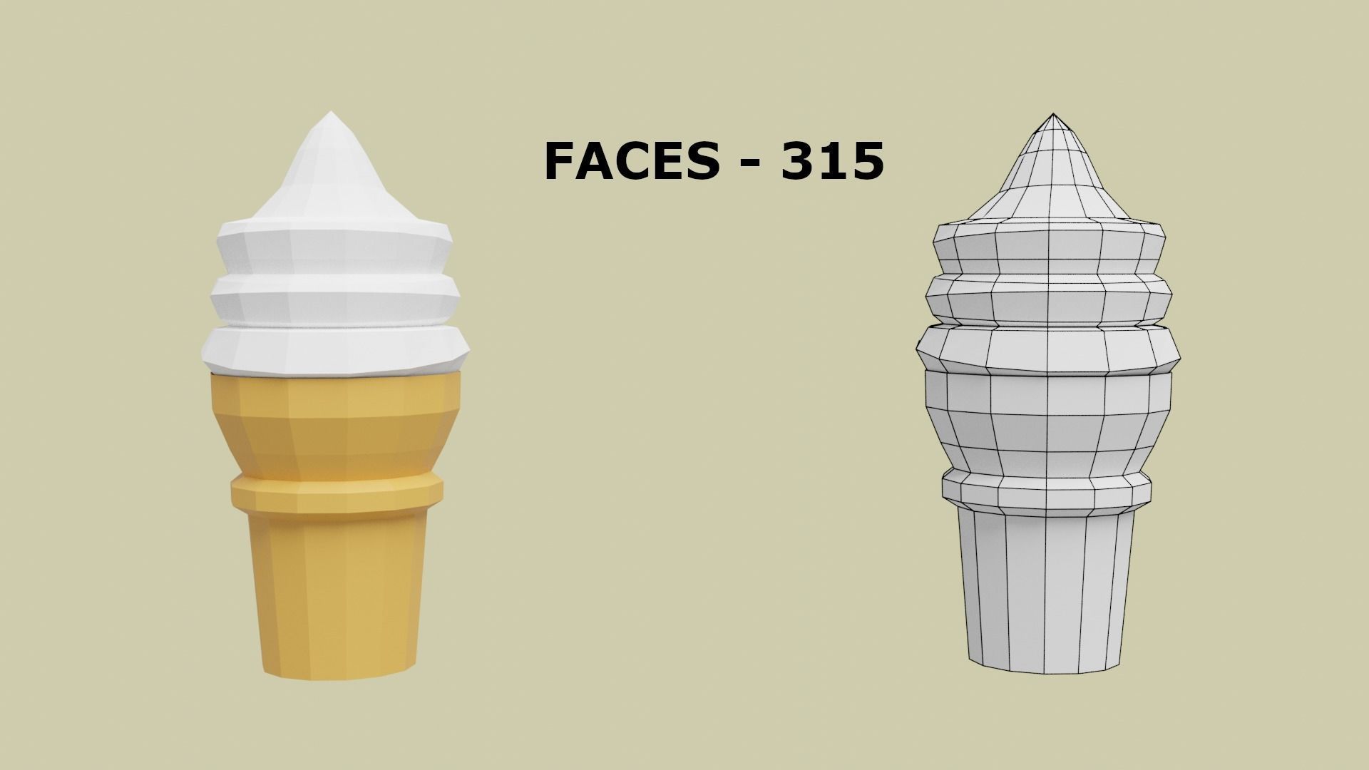 3D model Ice Cream Low-poly Food Pack VR / AR / low-poly | CGTrader