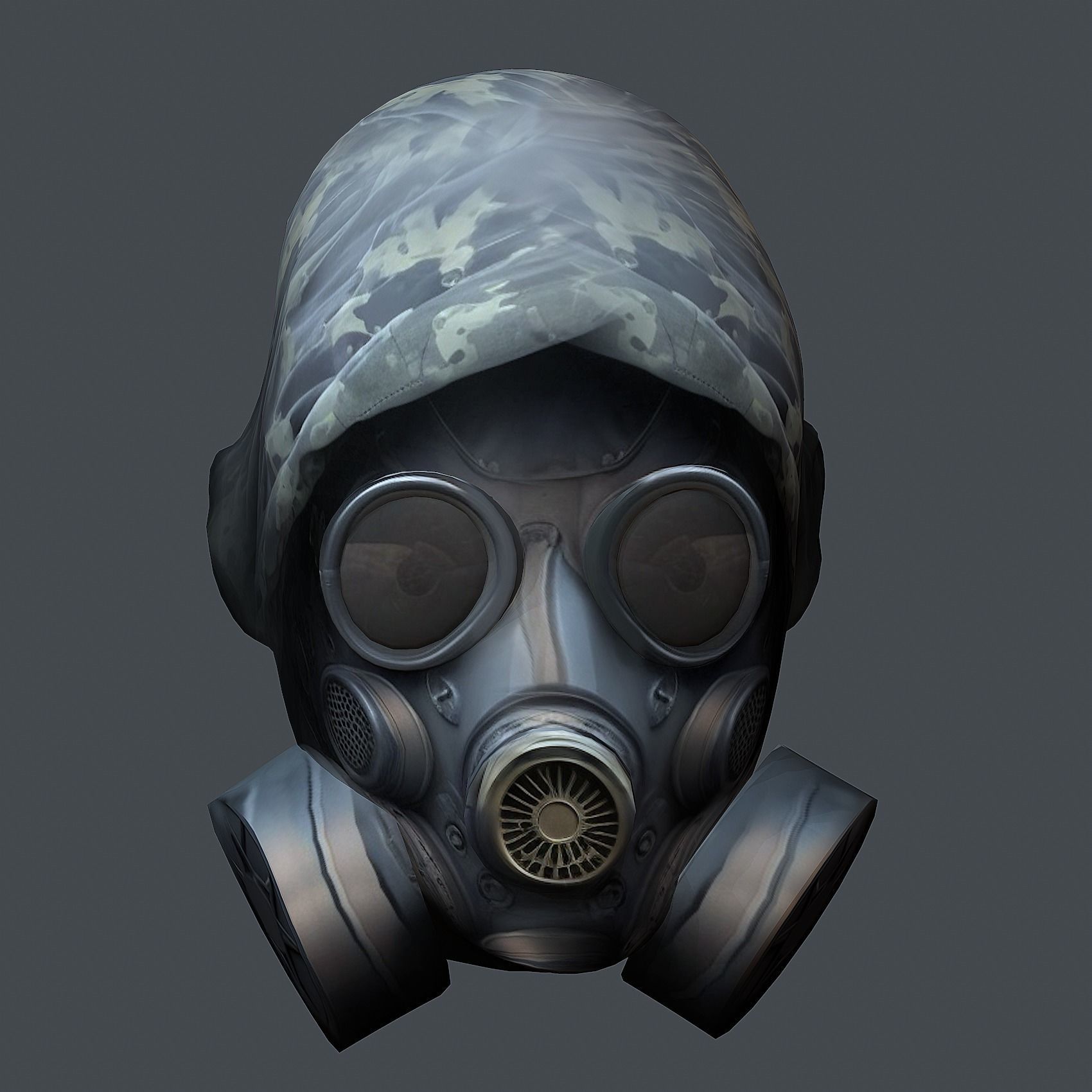 3D model Gas mask helmet 3d model military combat Low-poly VR / AR ...