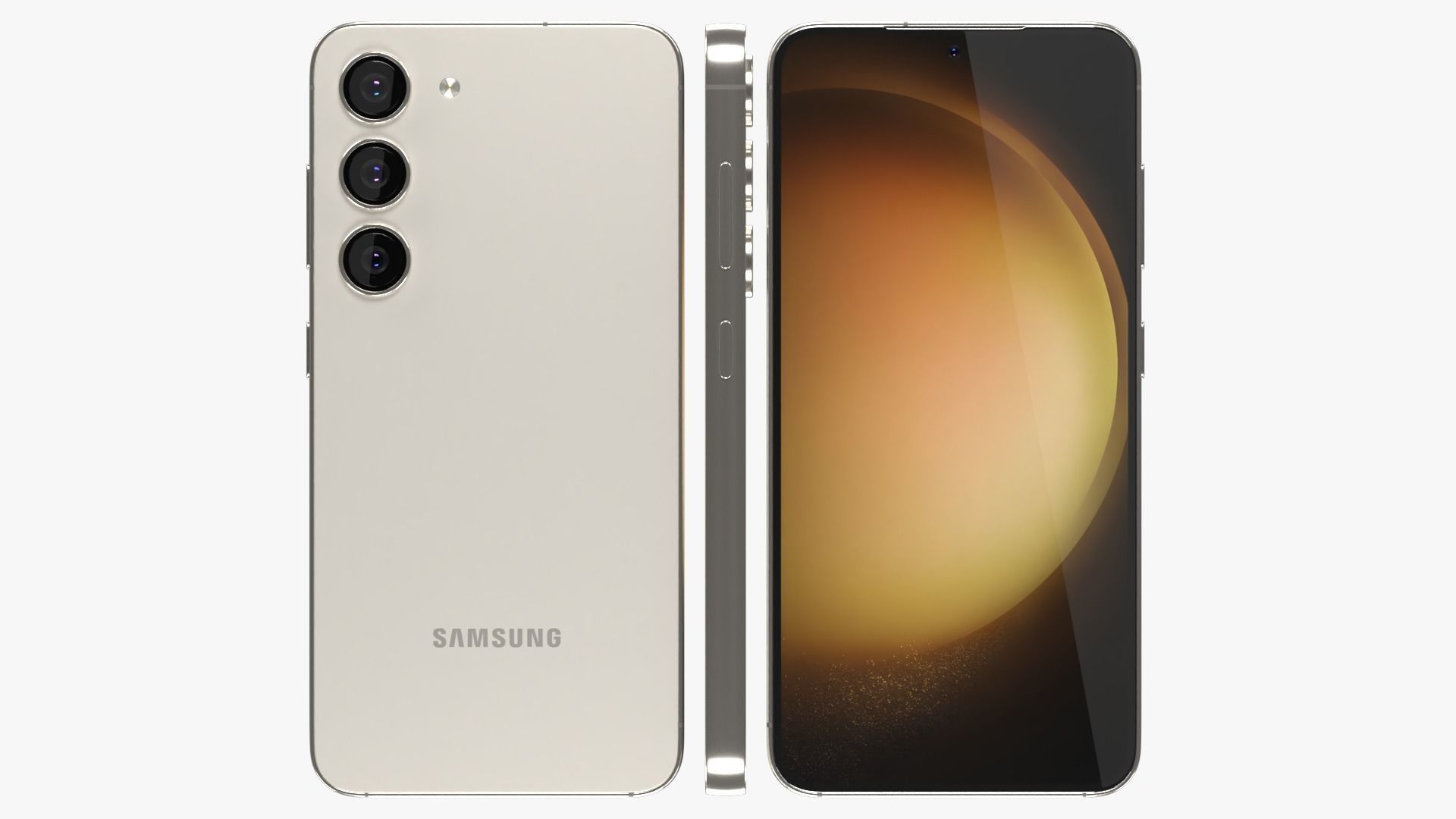 3D model Samsung Galaxy S23 Cream VR / AR / low-poly | CGTrader
