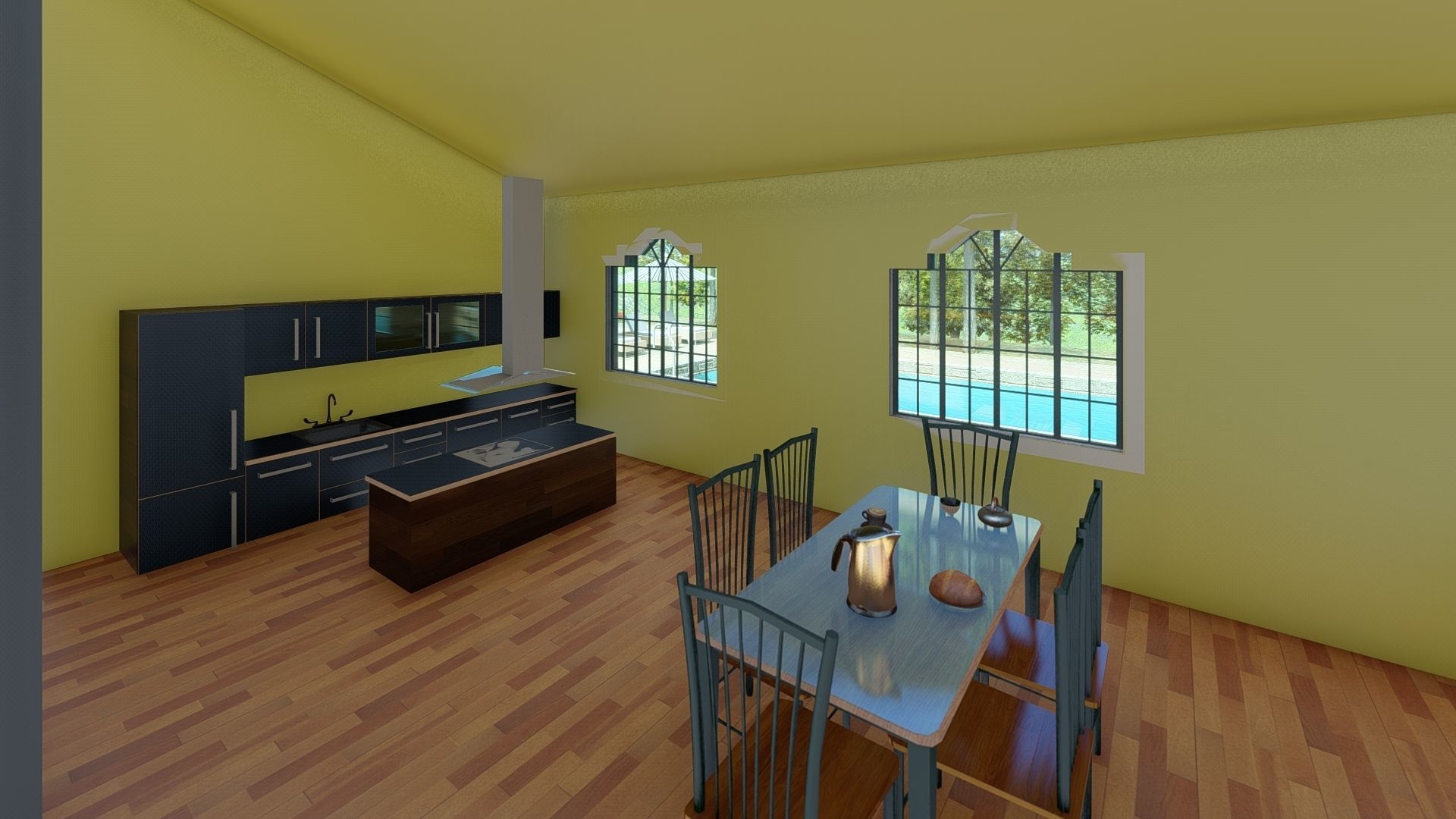 4 Bedroom house plan 3D model | CGTrader
