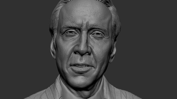 Nicolas Cage 3D model 3D printable | CGTrader