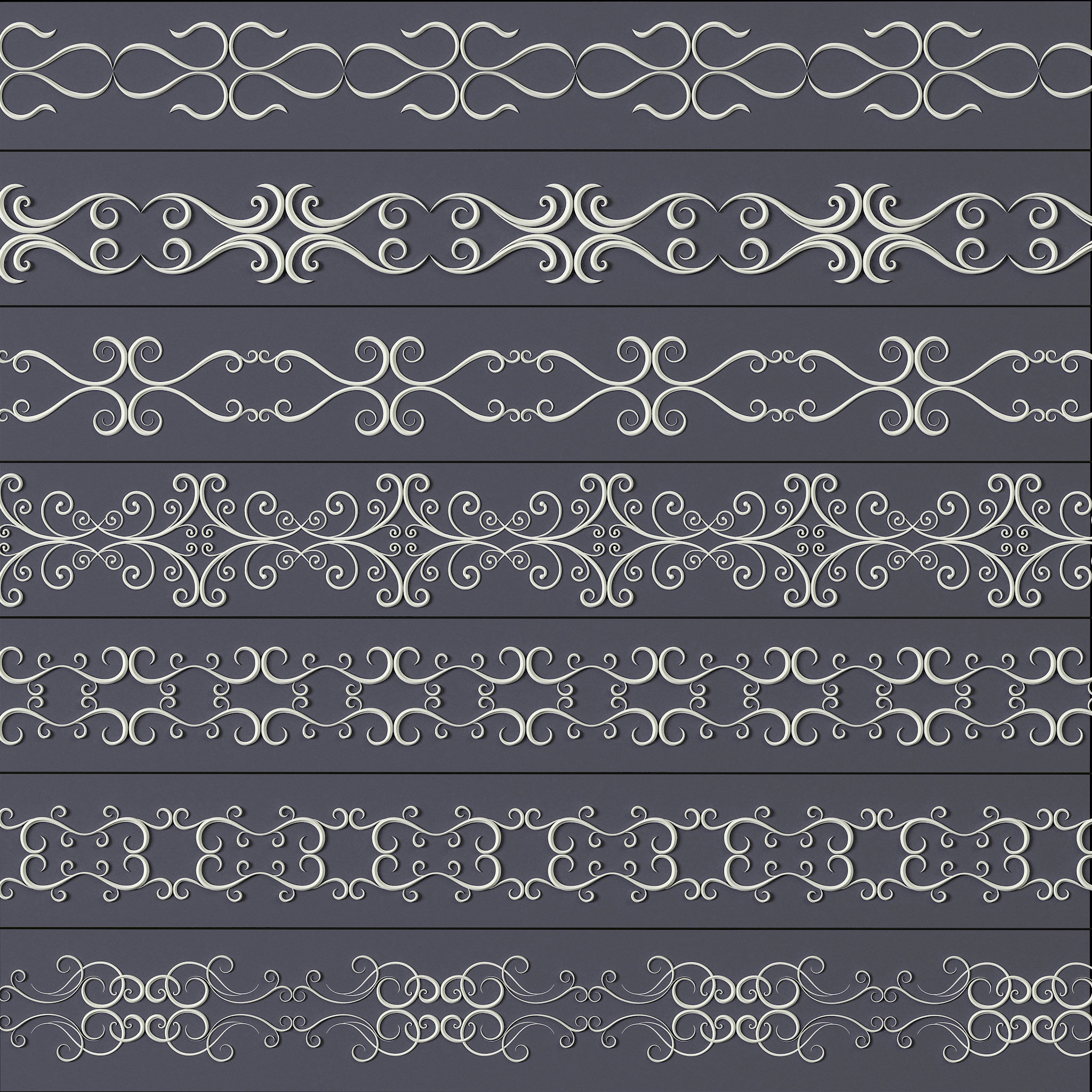 407 Floral Ornament Brushes 4K Alphas and 3D Models- VOL 02 3D model ...