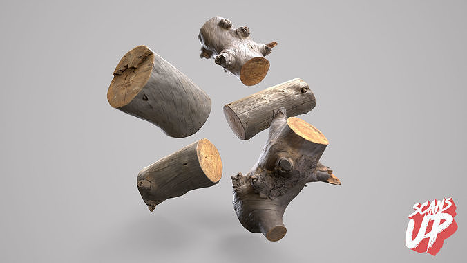 3D model Silver Logs Pack 01- Stonelake3D VR / AR / low-poly | CGTrader
