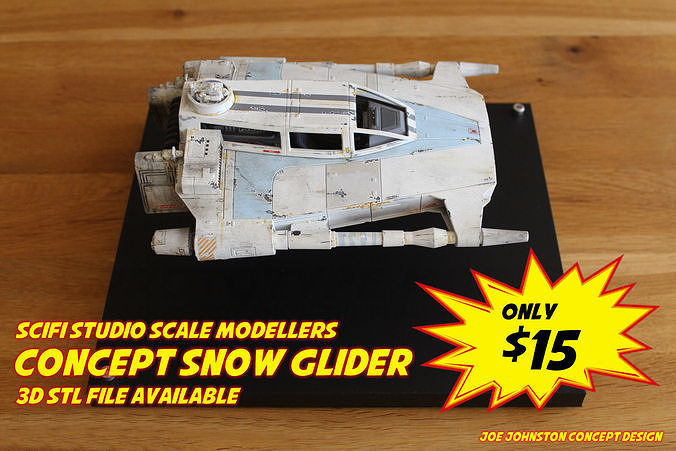 Star Wars Joe Johnston Concept Snowspeeder 3D model 3D printable | CGTrader