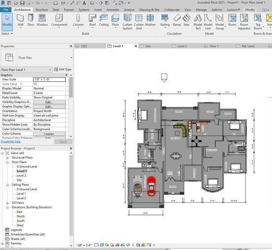 2D House Plan dwg 3D model | CGTrader