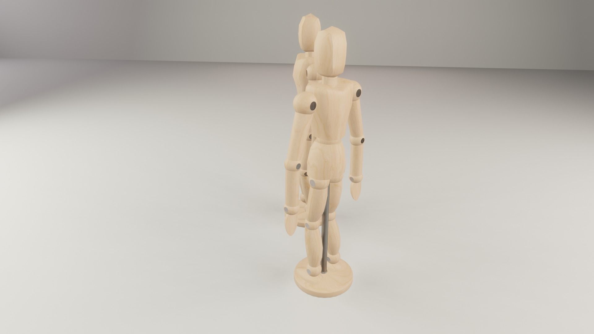 3D model 3D Wooden Mannequin VR / AR / low-poly | CGTrader