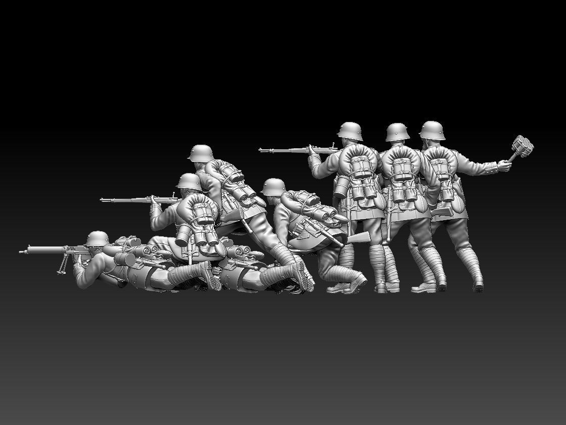 German soldier WW1 3D model 3D printable | CGTrader
