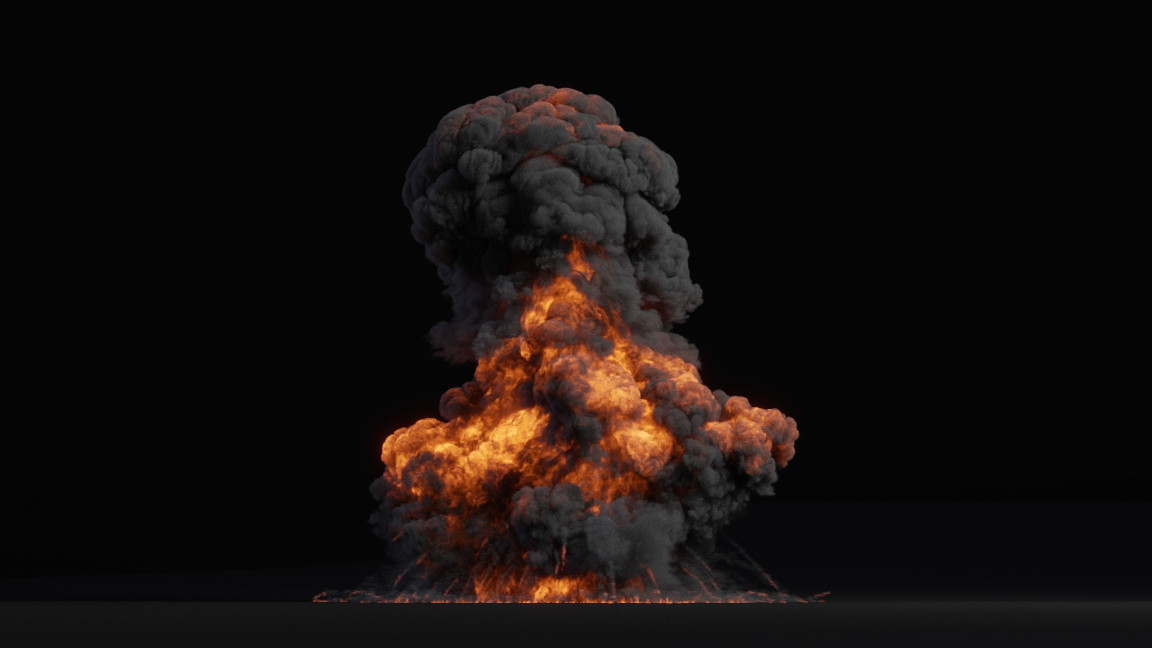 Big Gasoline Explosion 3D model animated | CGTrader