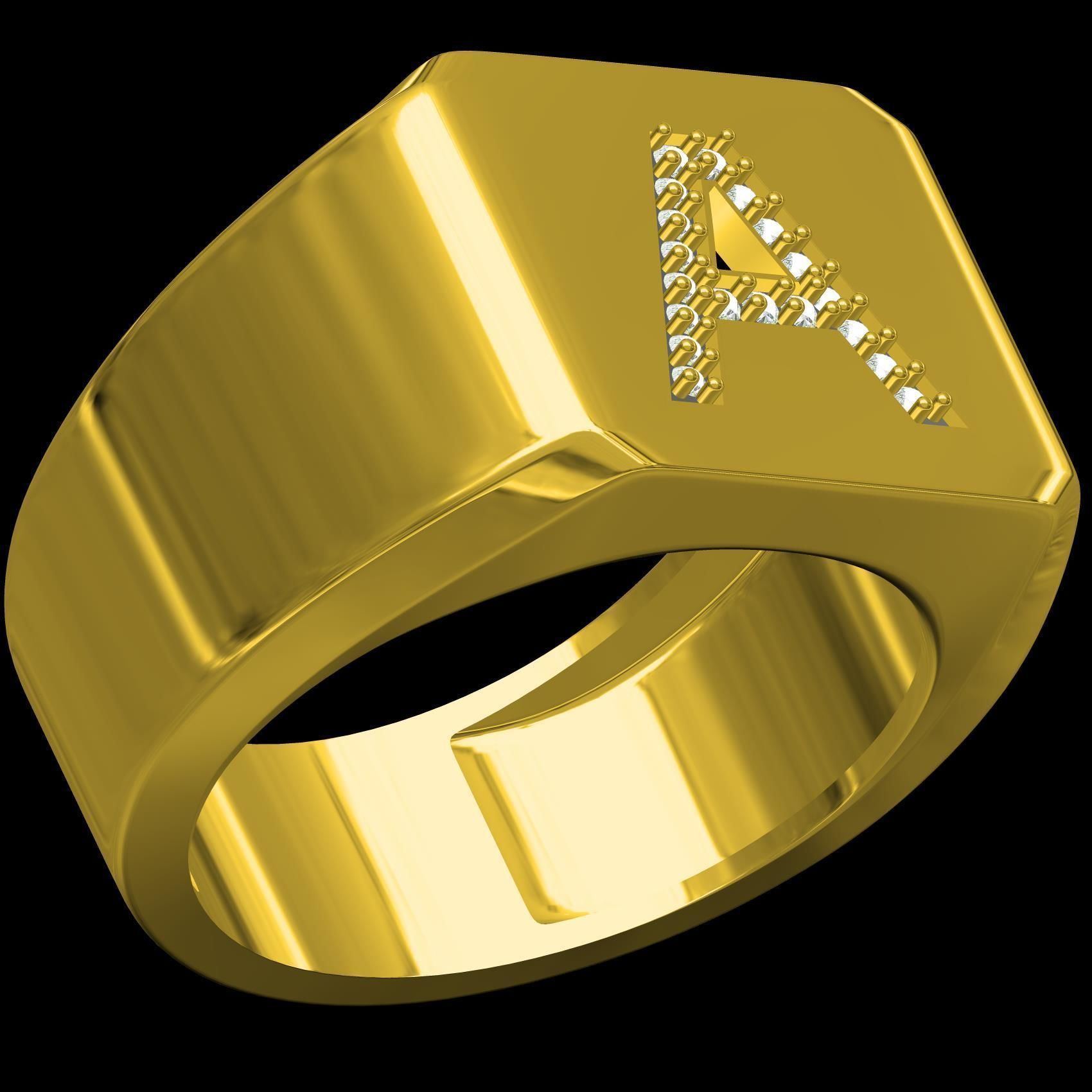 Signet Ring For Men 3D model 3D printable | CGTrader