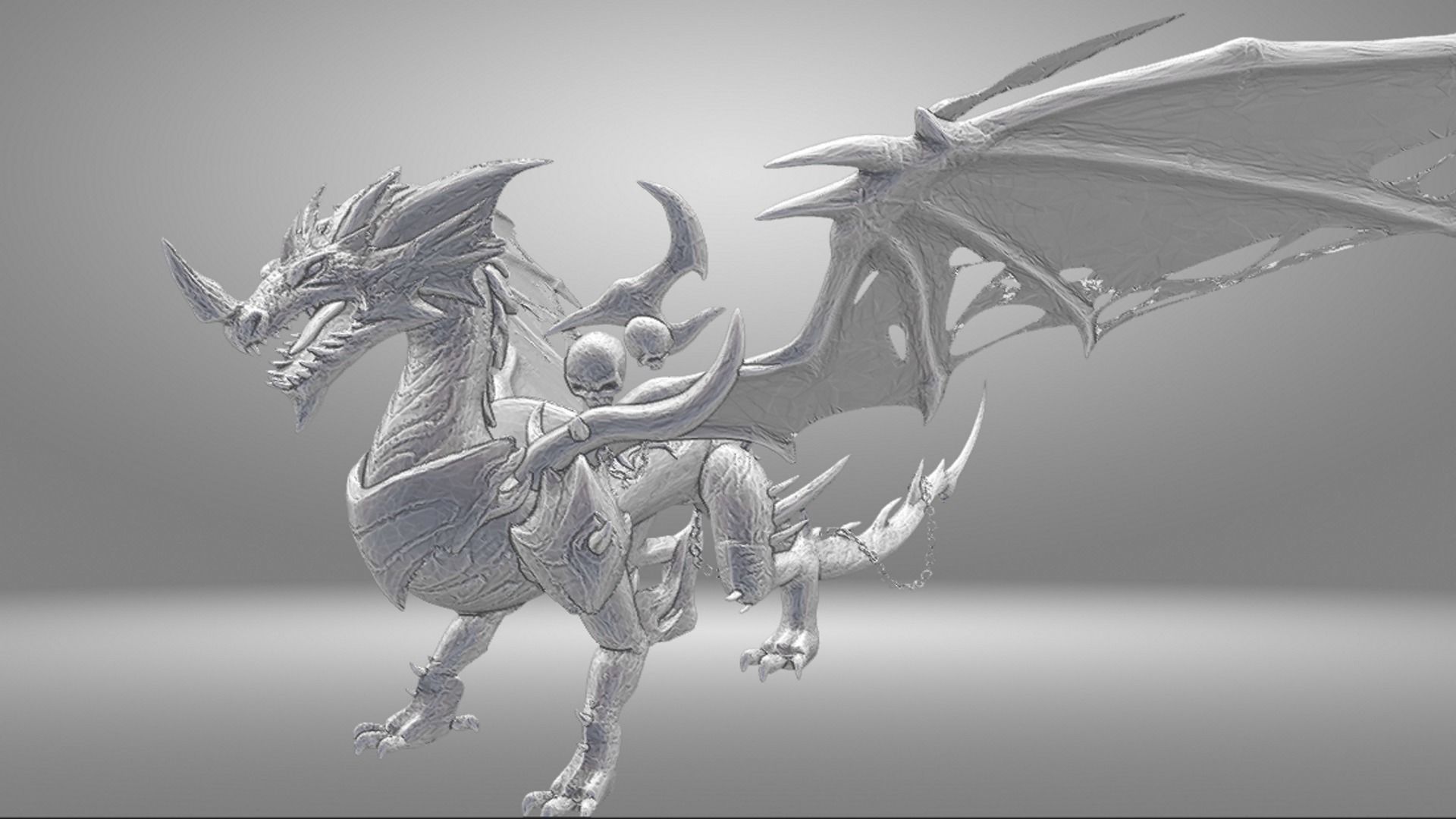 Dragon Sculpture 3D model 3D printable | CGTrader