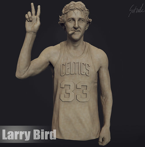Larry Bird jewerly 3D model 3D printable | CGTrader