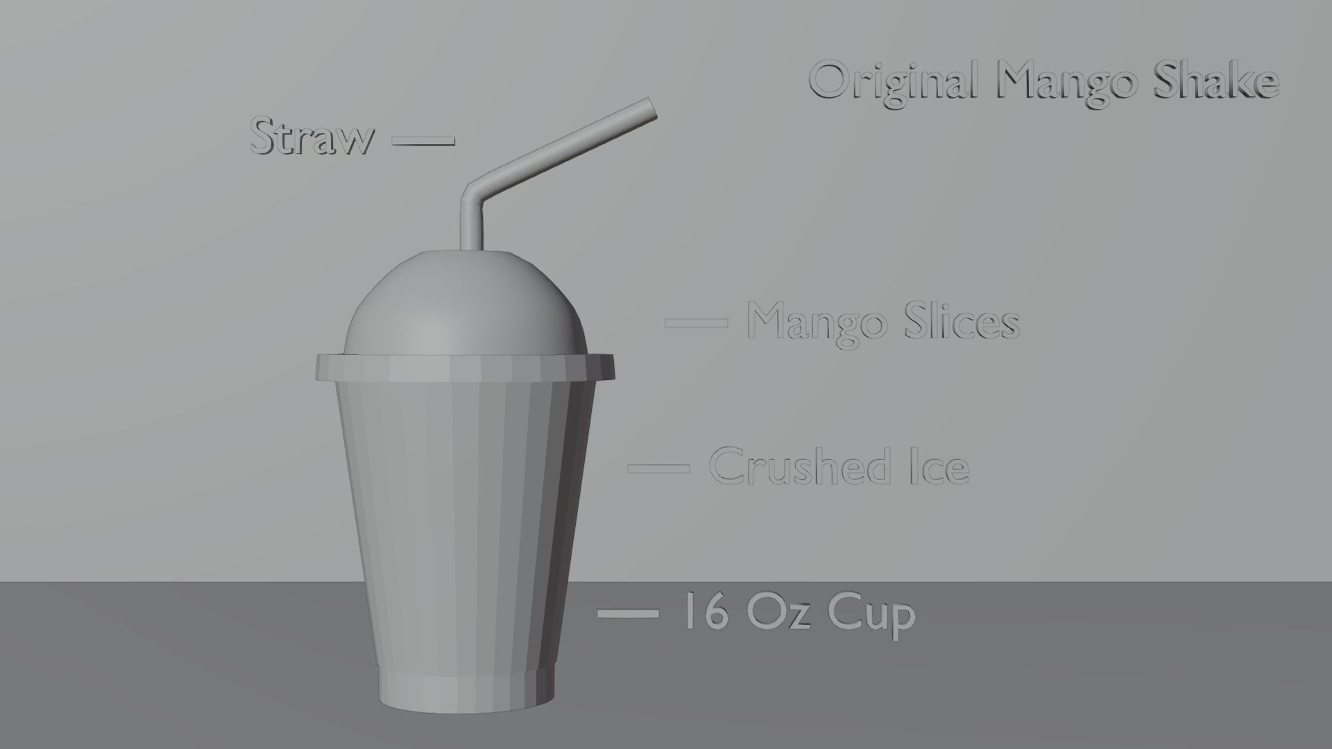 Cool Mango Shake 3D model | CGTrader