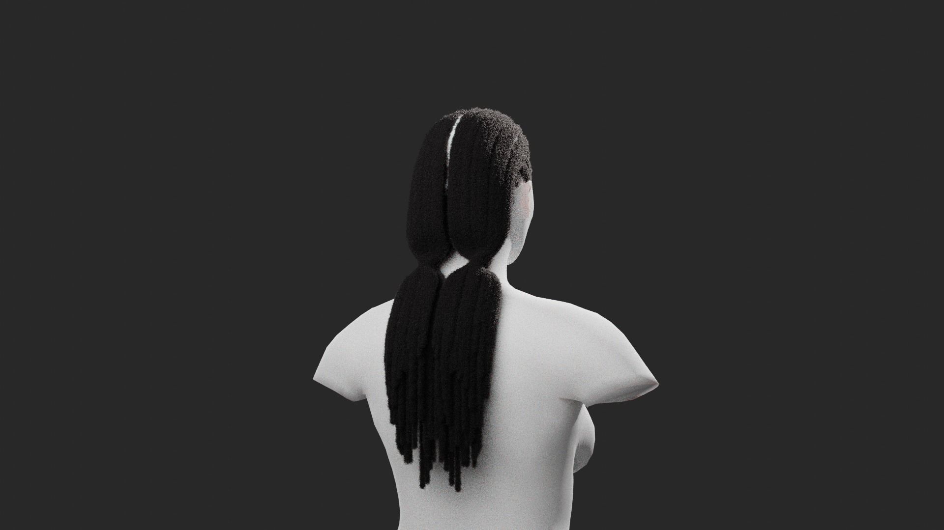 Double Ponytail Dreadlocks 3D model | CGTrader