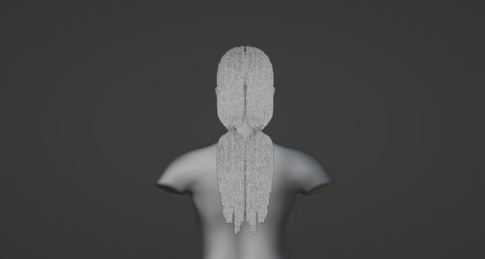 Double Ponytail Dreadlocks 3D model | CGTrader