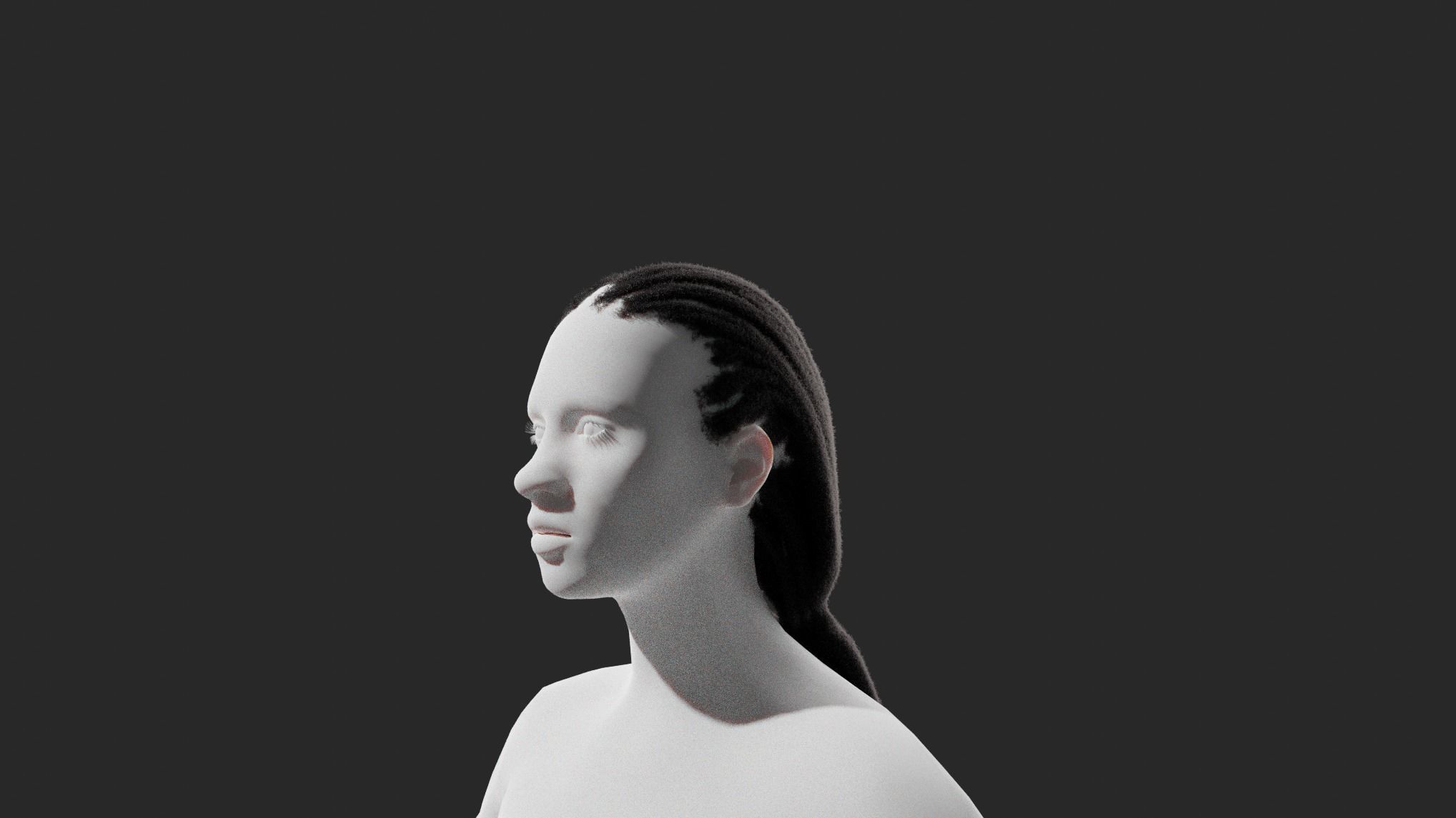 Double Ponytail Dreadlocks 3D model | CGTrader