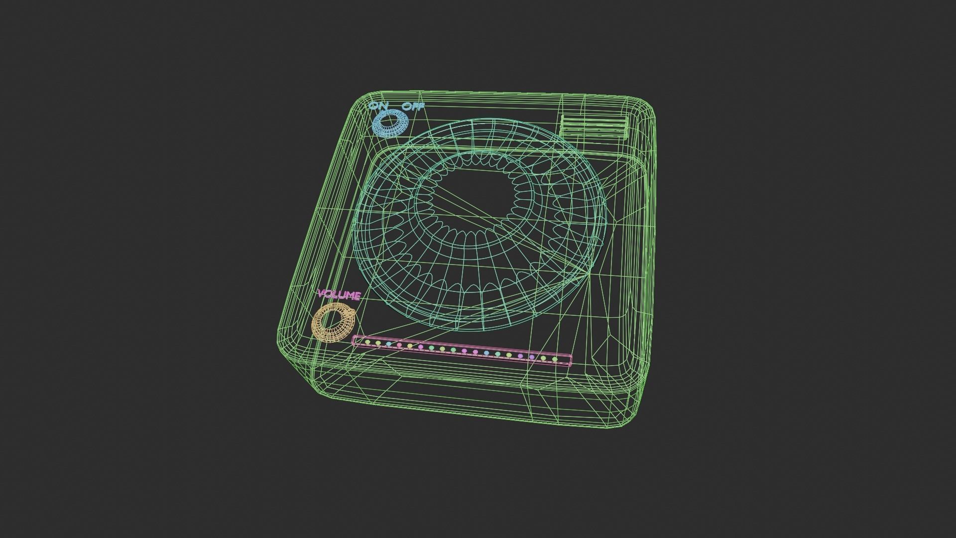 3D model 8 high quality white noise speaker App icons VR / AR / low ...
