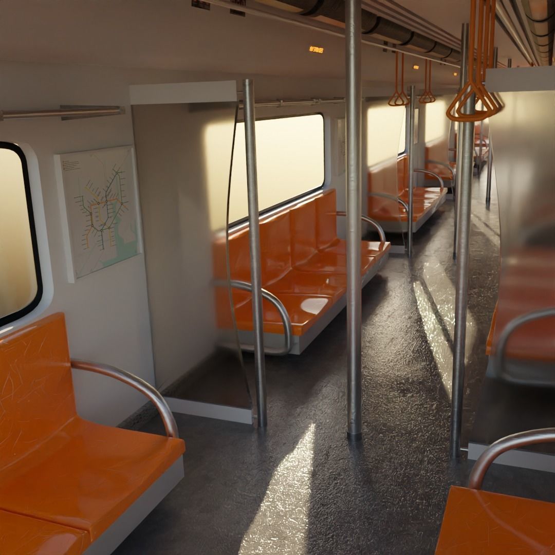 Blender Metro interior 3D model | CGTrader
