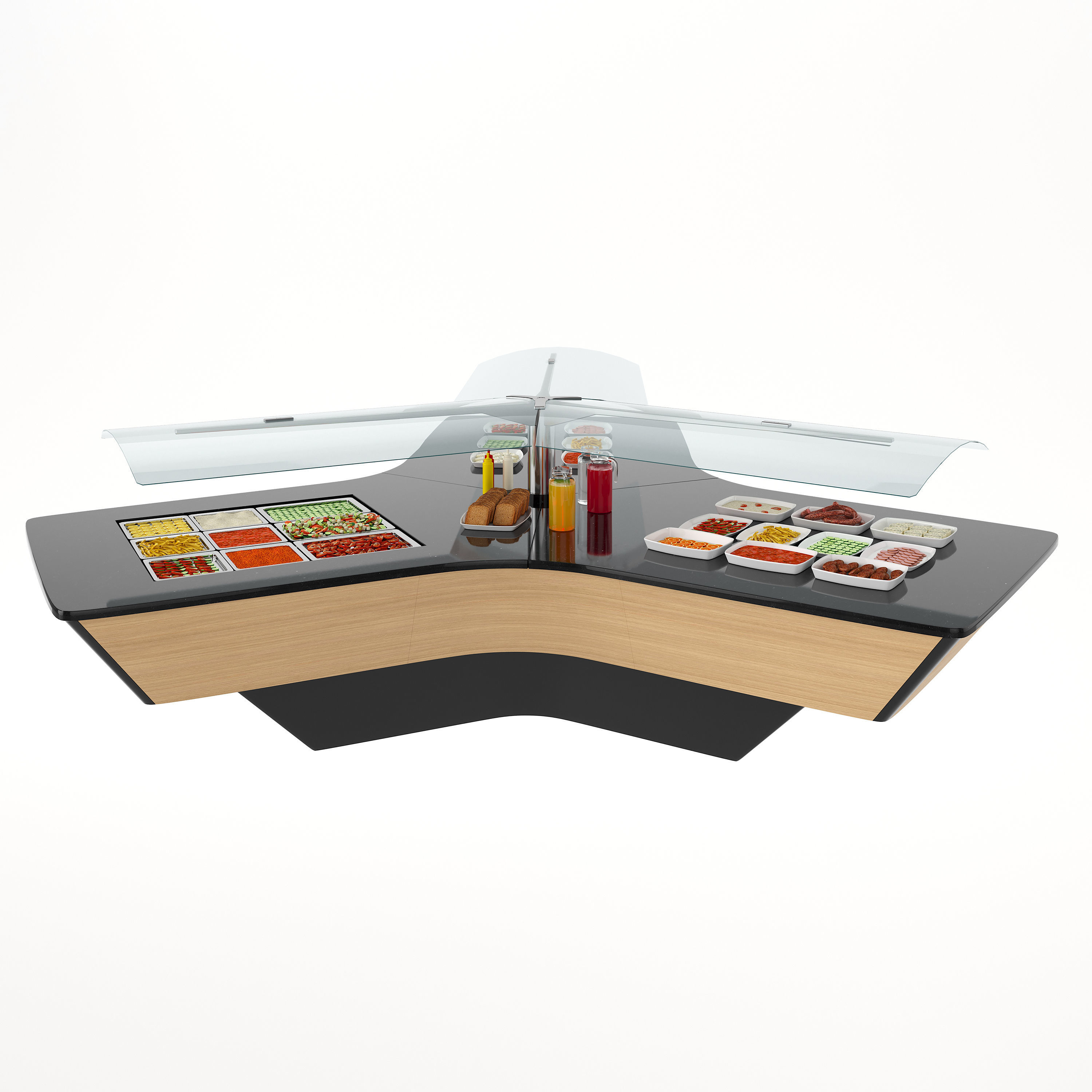 Widevision Buffet Island by Enofrigo 3D model | CGTrader
