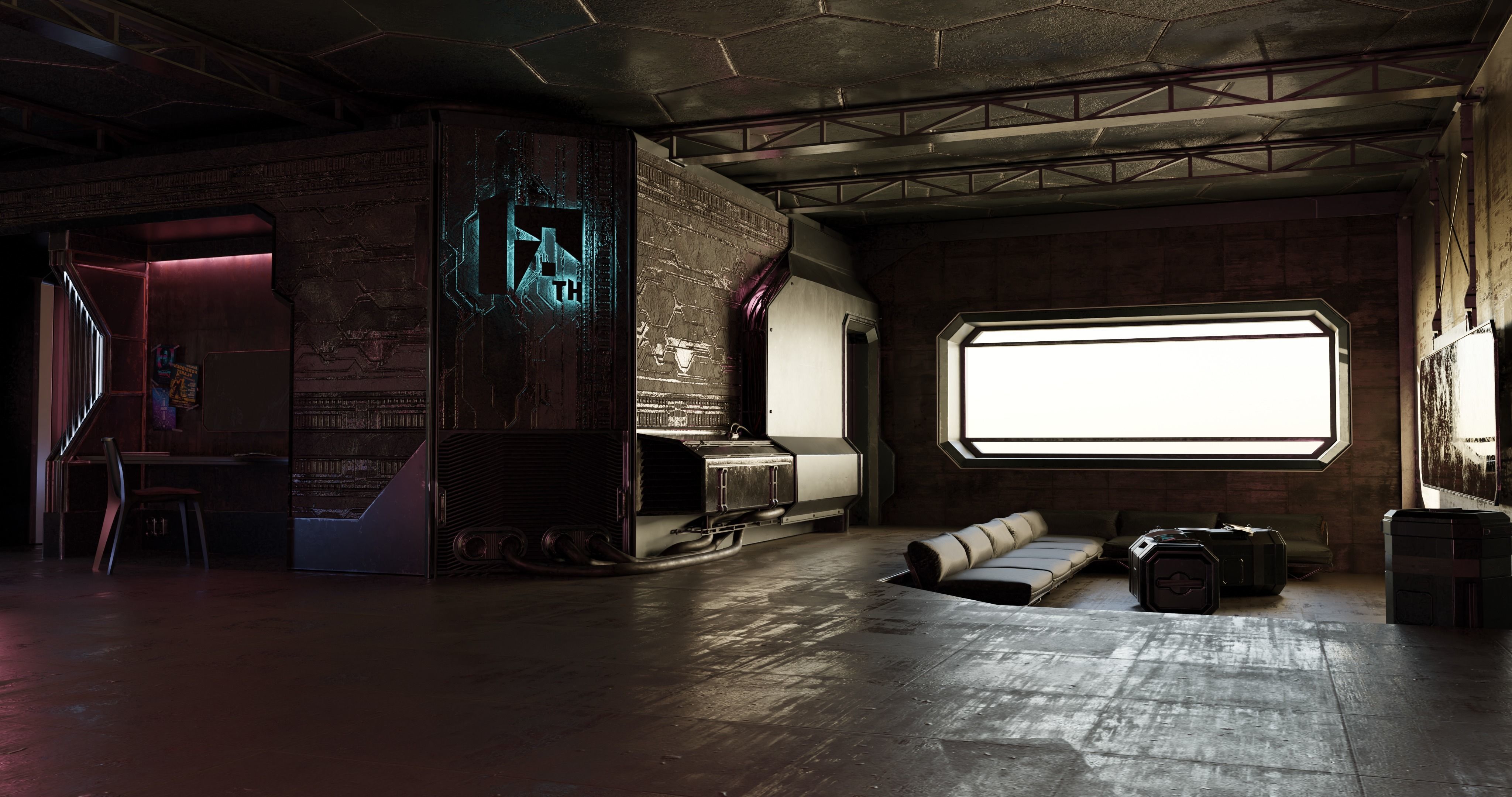 Cyberpunk Apartment Scene v12 3D model | CGTrader