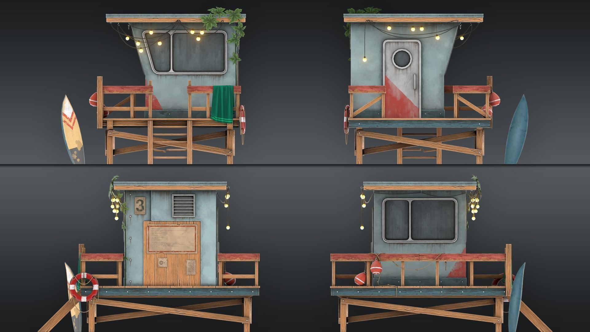 3D model Lifeguard house VR / AR / low-poly | CGTrader