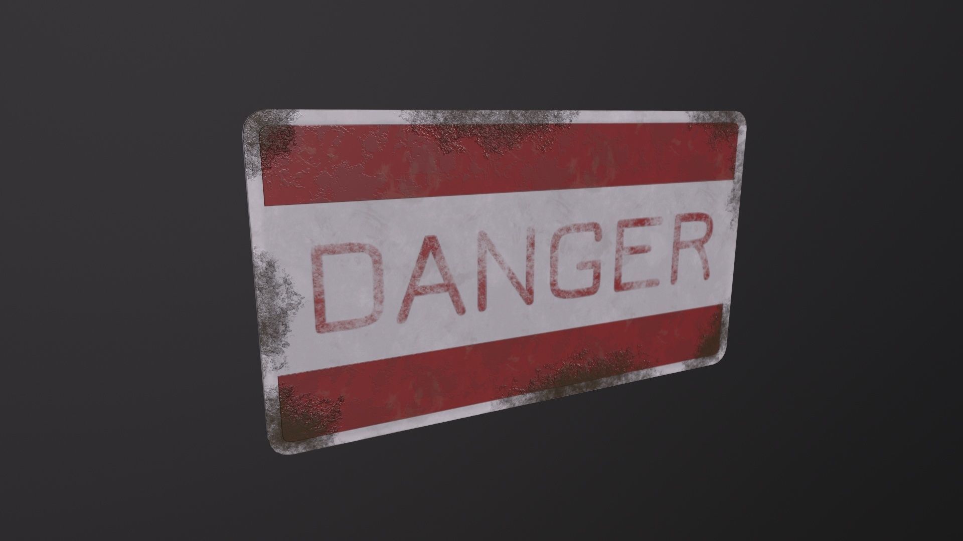 3D model Danger sign 3D Model VR / AR / low-poly | CGTrader