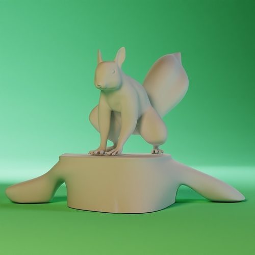 squirrel 3D model 3D printable | CGTrader